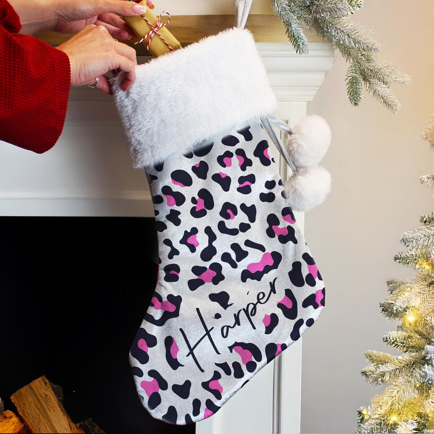Buy Personalised Leopard Print Christmas Stocking for GBP 14.99 | Card ...