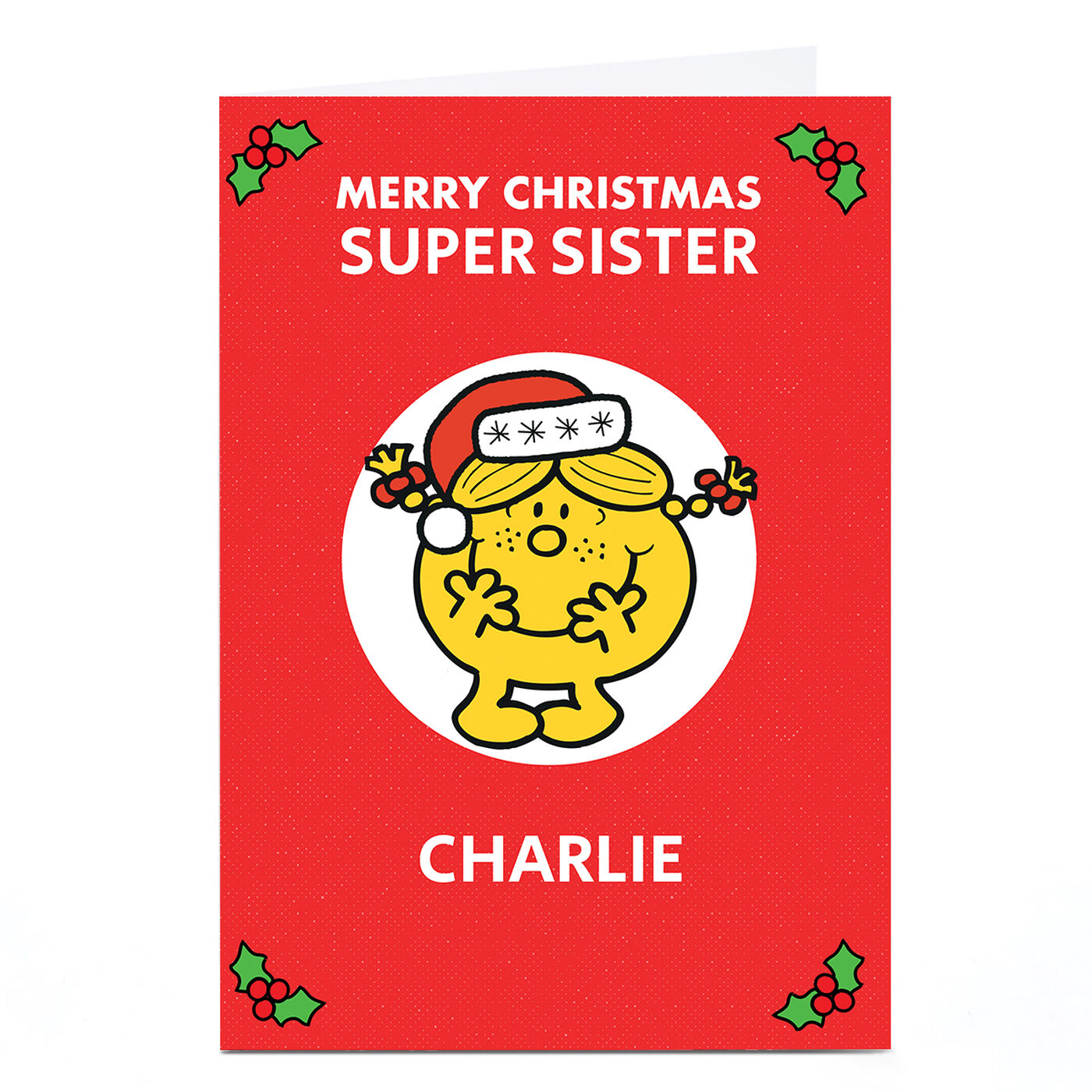 Buy Personalised Mr Men & Little Miss Christmas Card - Little Miss ...
