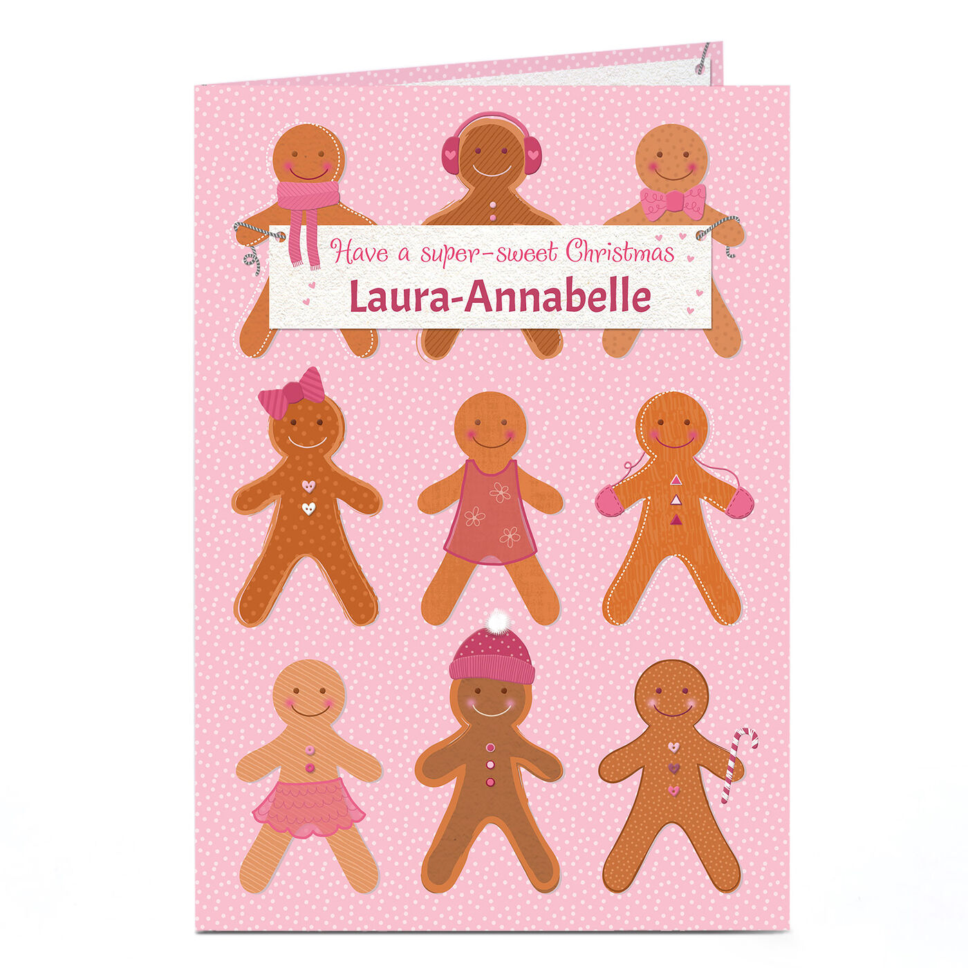 Buy Personalised Christmas Card - Gingerbread People for GBP 1.79 ...