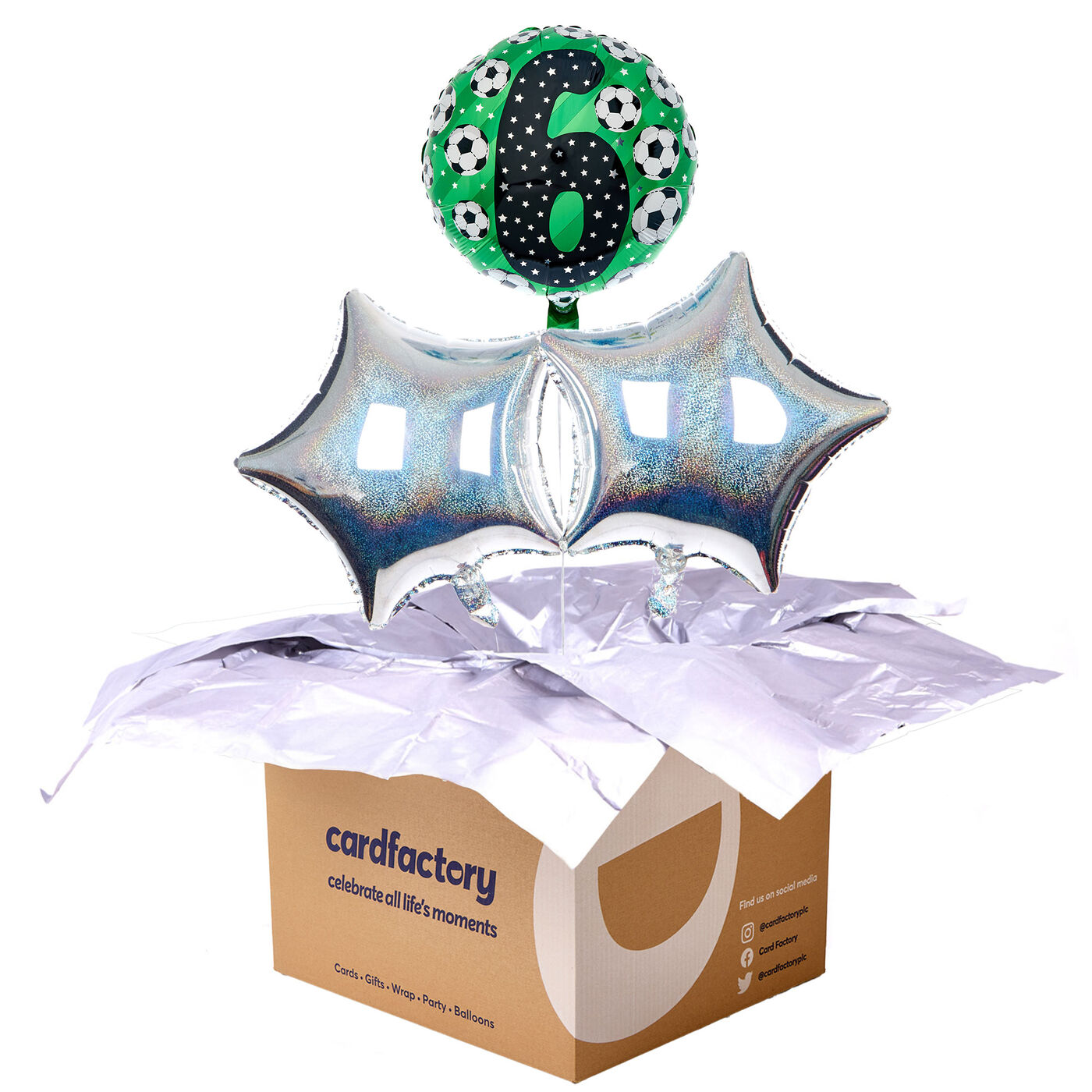 Buy Football 6th Birthday Balloon Bouquet - DELIVERED INFLATED! for GBP ...