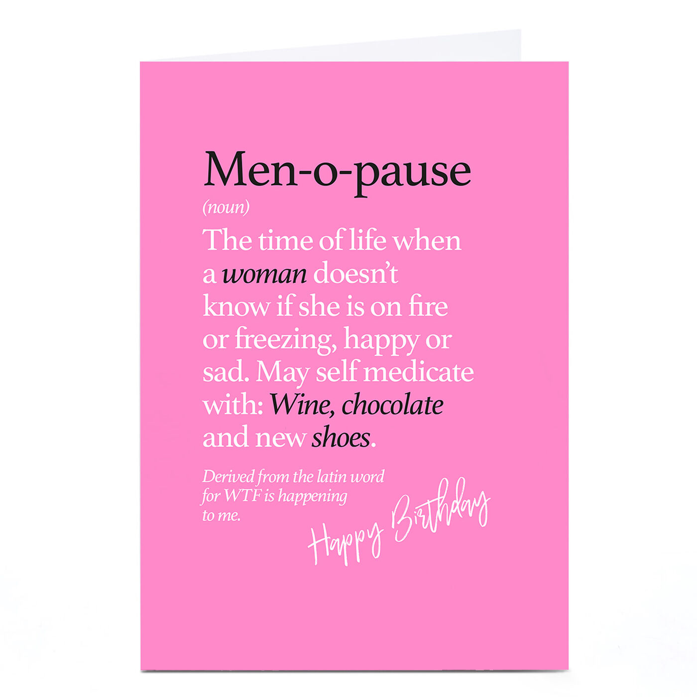 Buy Punk Birthday Card - Men-O-Pause for GBP 2.49 | Card Factory UK