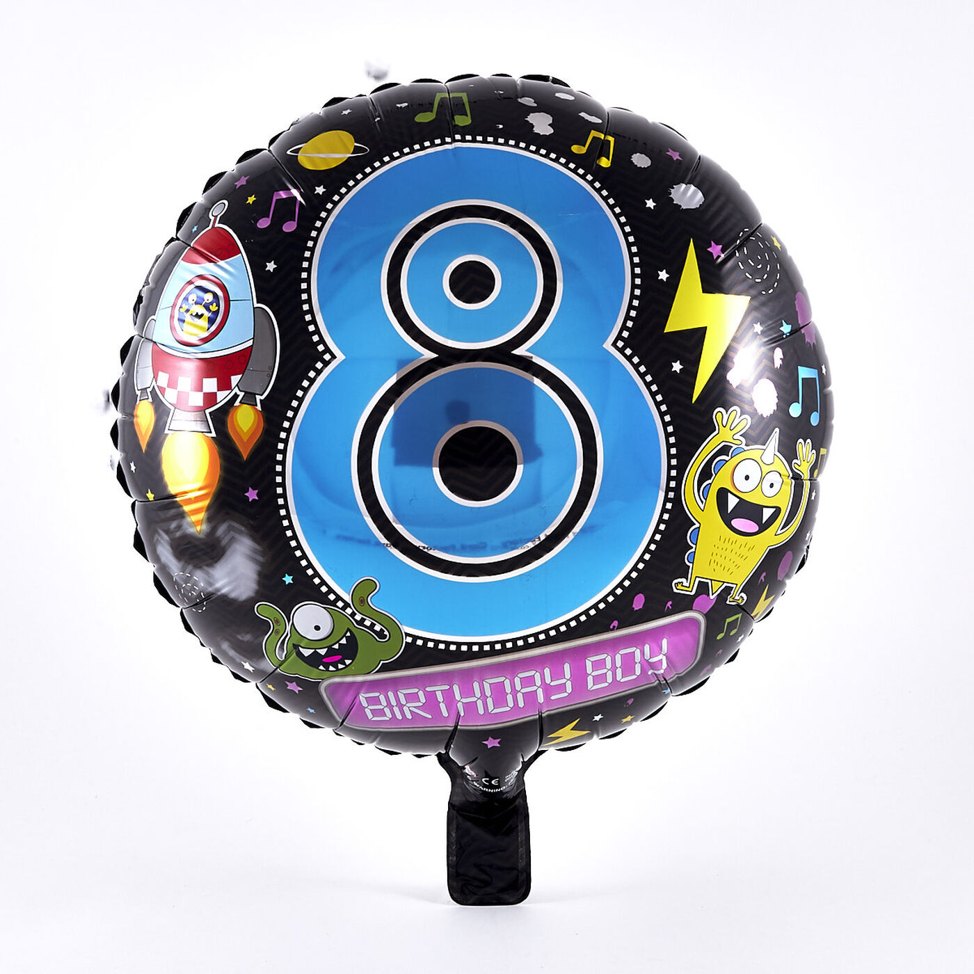Buy 8th Birthday Boy Space Scene Foil Helium Balloon for GBP 2.49 ...