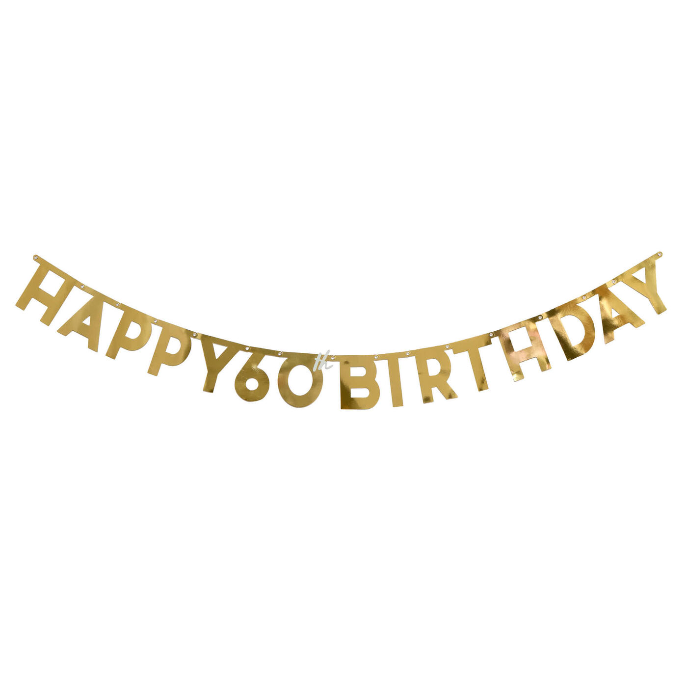 Buy Gold Happy 60th Birthday Letter Banner for GBP 2.49 | Card Factory UK