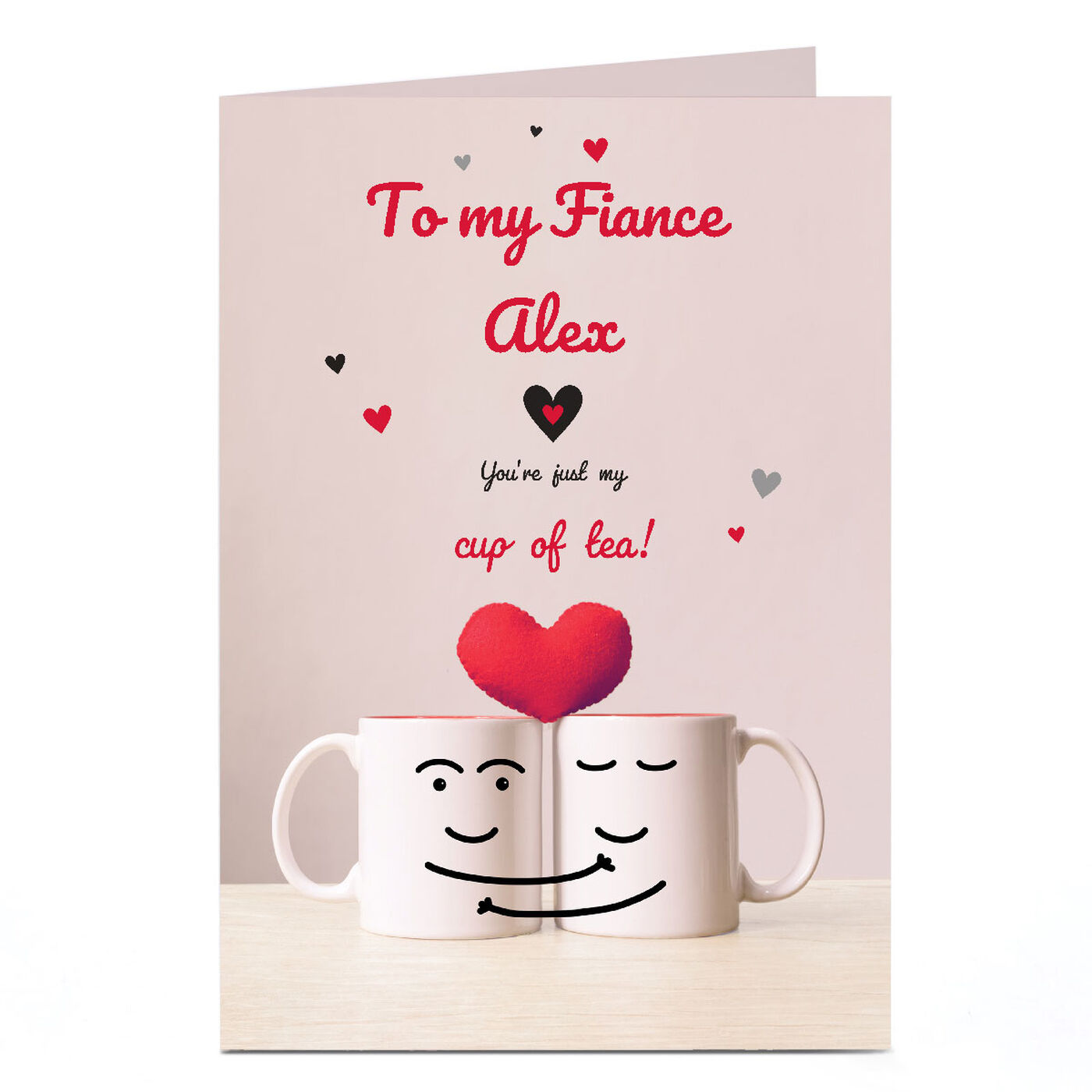 Buy Personalised Valentine's Day Card - My Cup of Tea, Fiance for GBP 1 ...