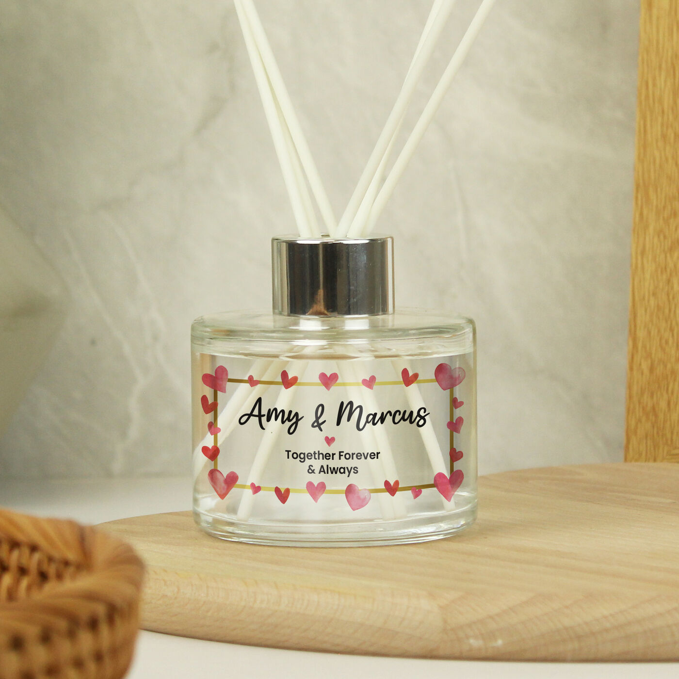 Buy Personalised Hearts Fresh Cotton Fragrance Diffuser for GBP 14.99 ...