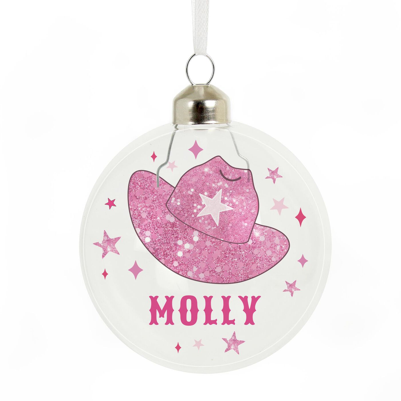 Buy Personalised Cowgirl Hat Christmas Bauble for GBP 12.99 | Card ...