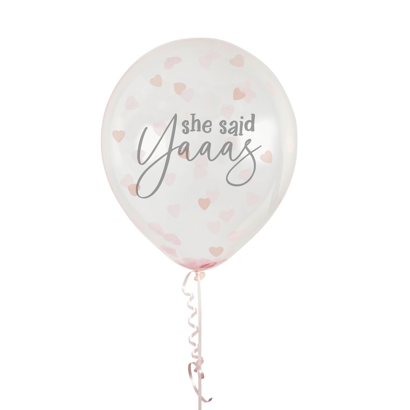 Buy Rose Gold She Said Yaaas Confetti 12-Inch Latex Balloons - Pack of ...
