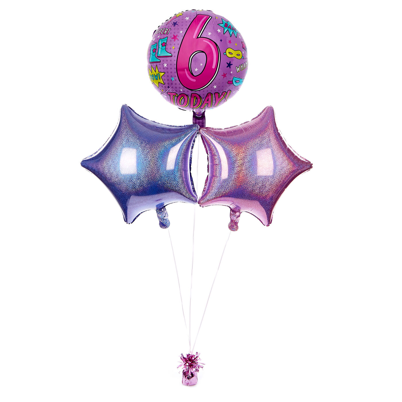 Buy 6 Today Birthday Balloon Bouquet - DELIVERED INFLATED! for GBP 19. ...