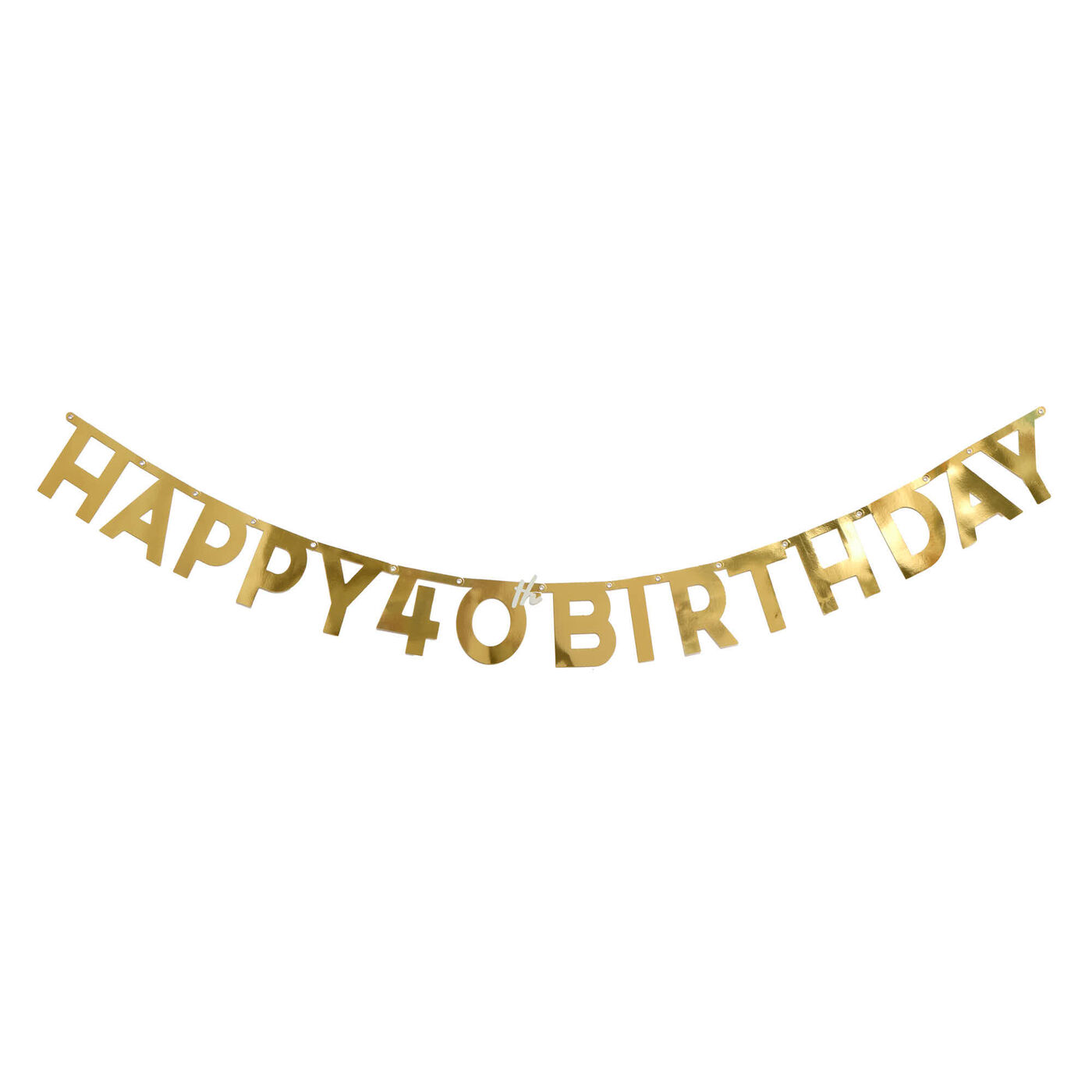 Buy Gold Happy 40th Birthday Letter Banner for GBP 2.49 | Card Factory UK