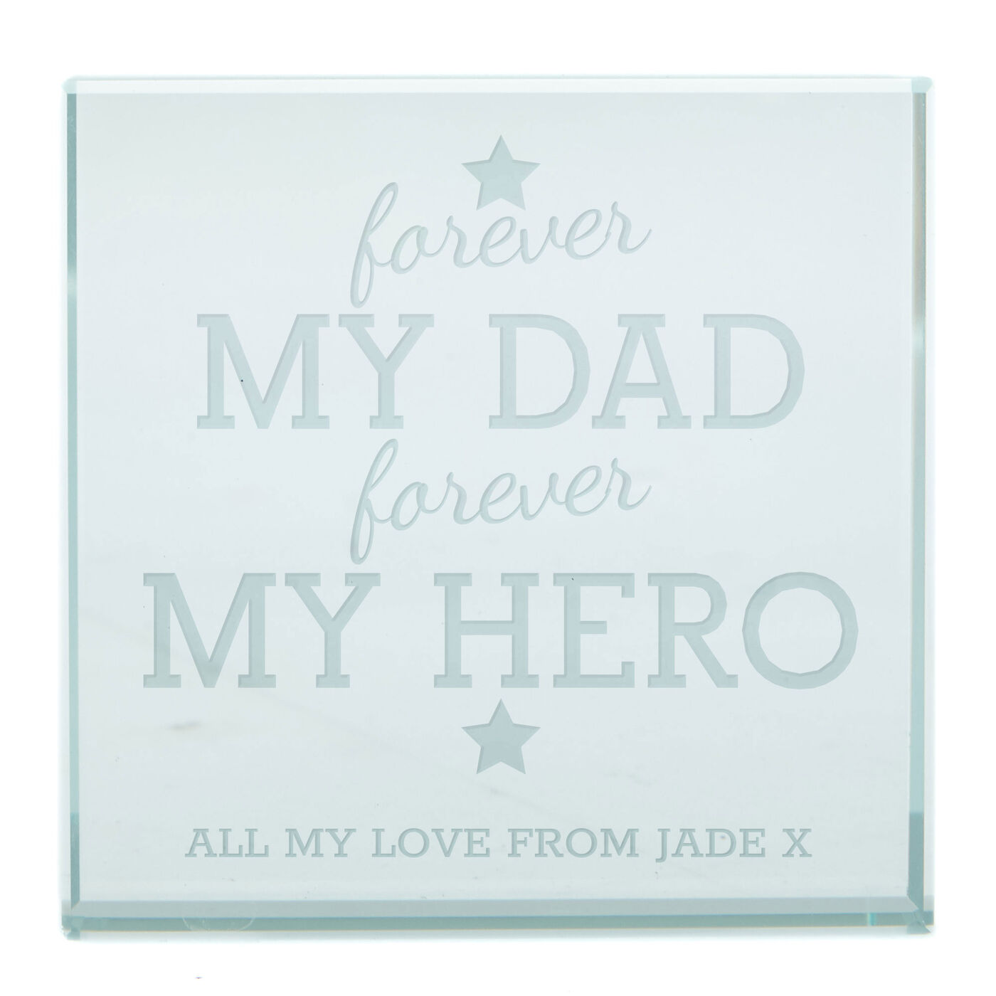Buy Personalised Engraved Glass Token - Forever My Dad for GBP 14.99 ...
