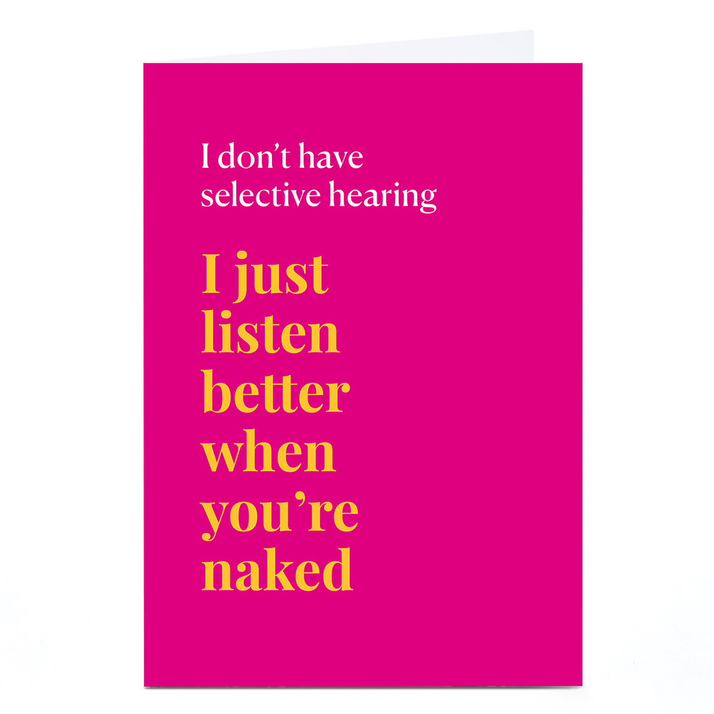 Buy Personalised Heyy Cards Valentine's Day Card - Selective Hearing ...