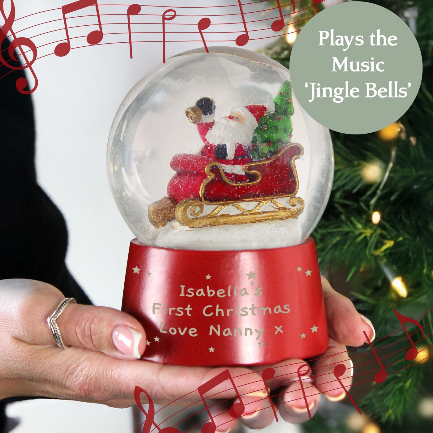 Buy Personalised Message Musical Santa Globe for GBP 22.99 | Card ...