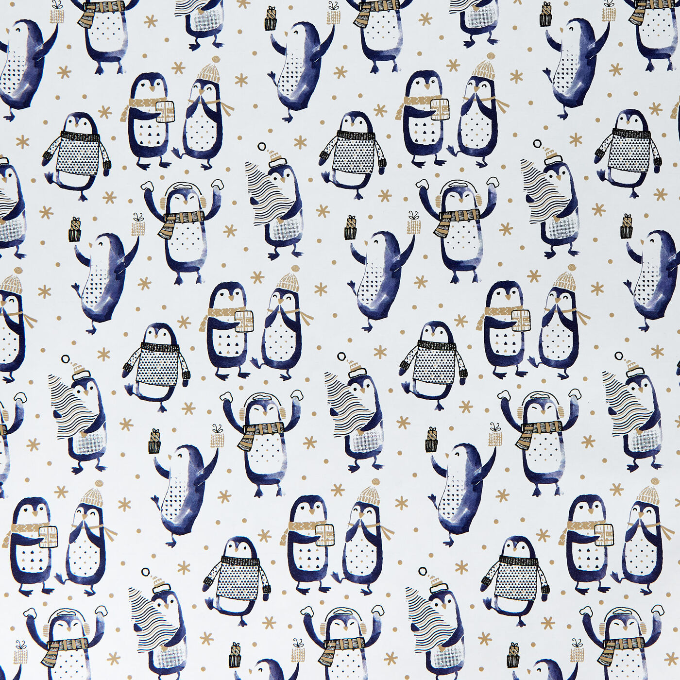 Buy Gold & Silver Penguins Wrapping Paper Pack - 3 Rolls for GBP 2.49 ...