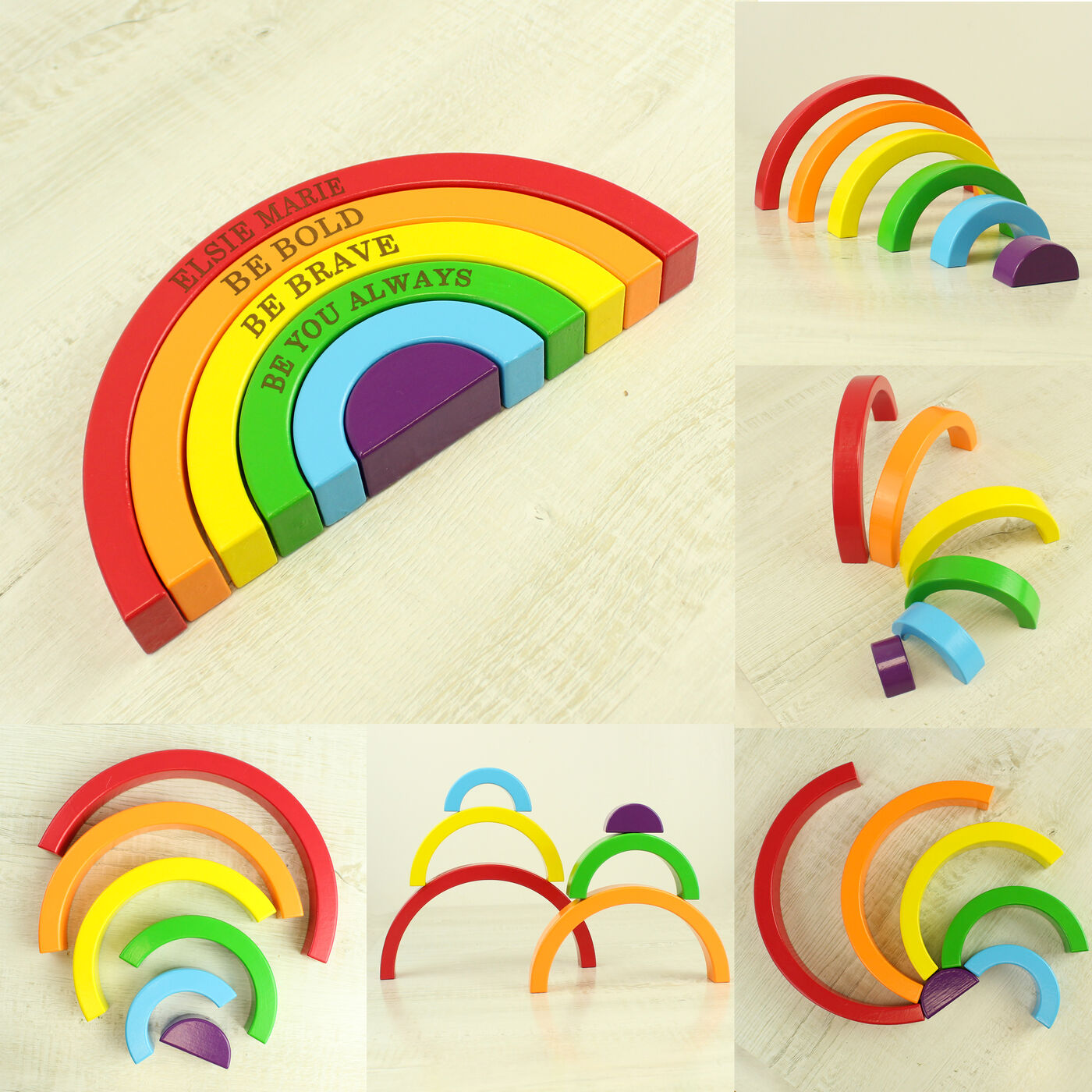 Buy Personalised Wooden Rainbow Stacker for GBP 25.49 | Card Factory UK