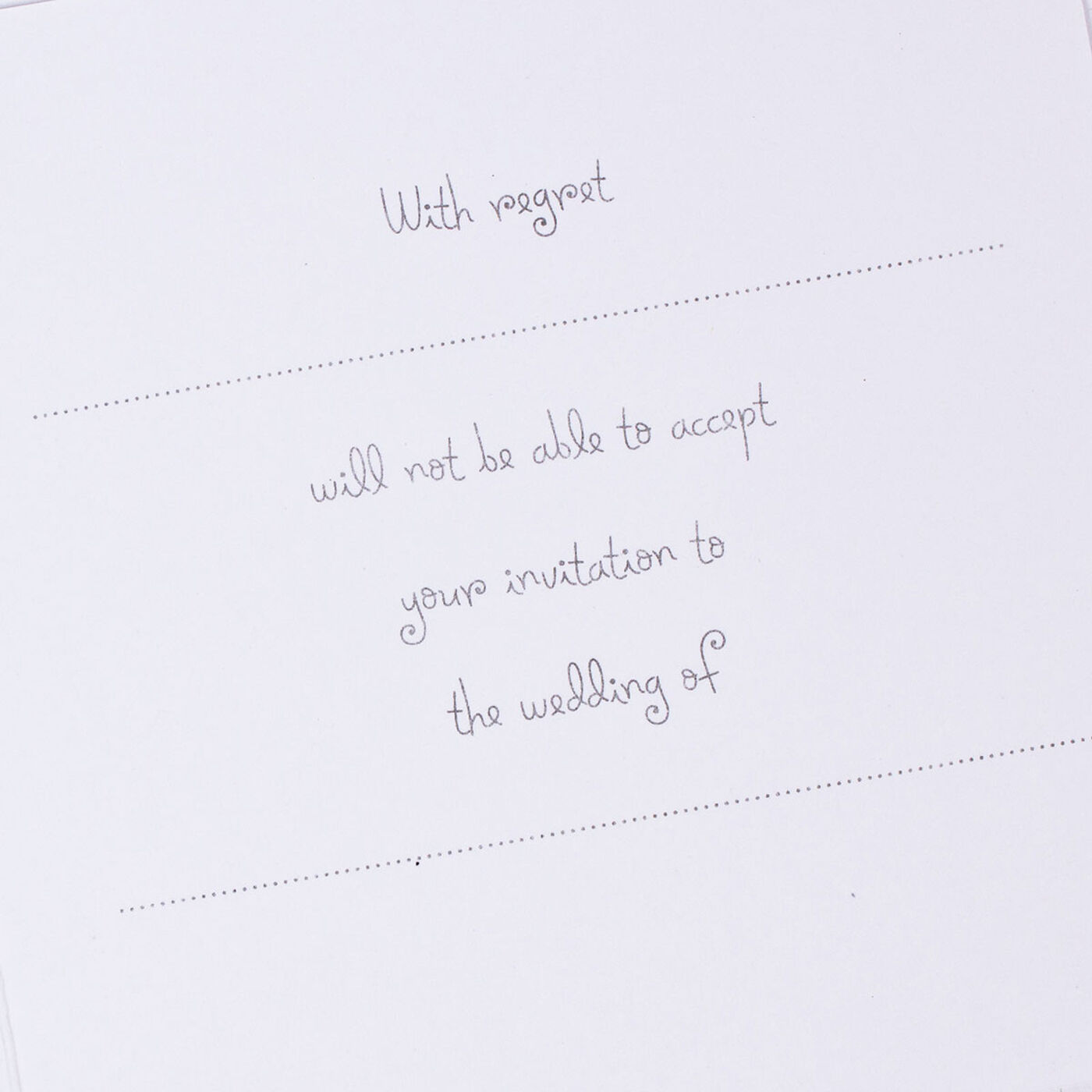 Buy Hugs Wedding Invite Regret Response Card for GBP 0.39 | Card Factory UK