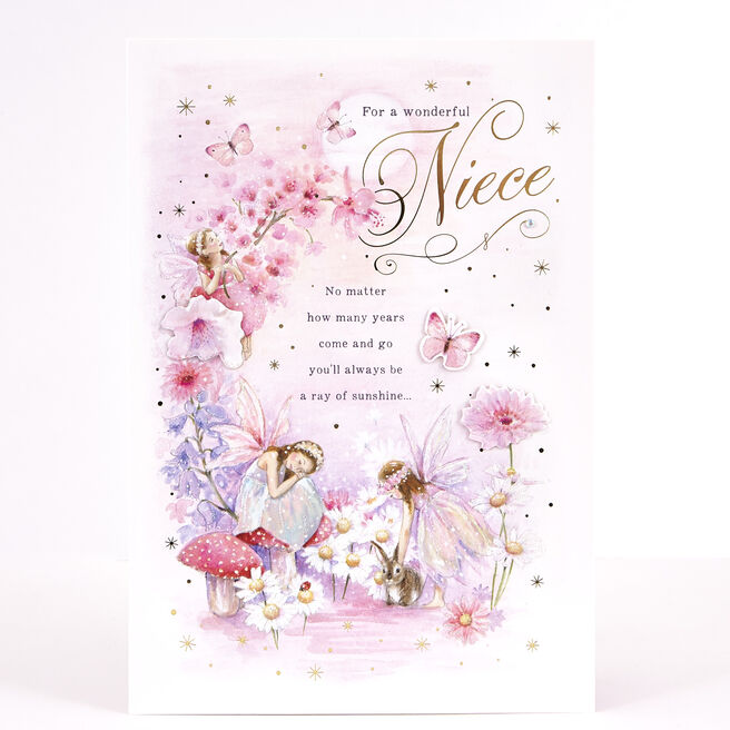 Niece Birthday Cards, Personalised Happy Birthday Niece & Great Niece ...
