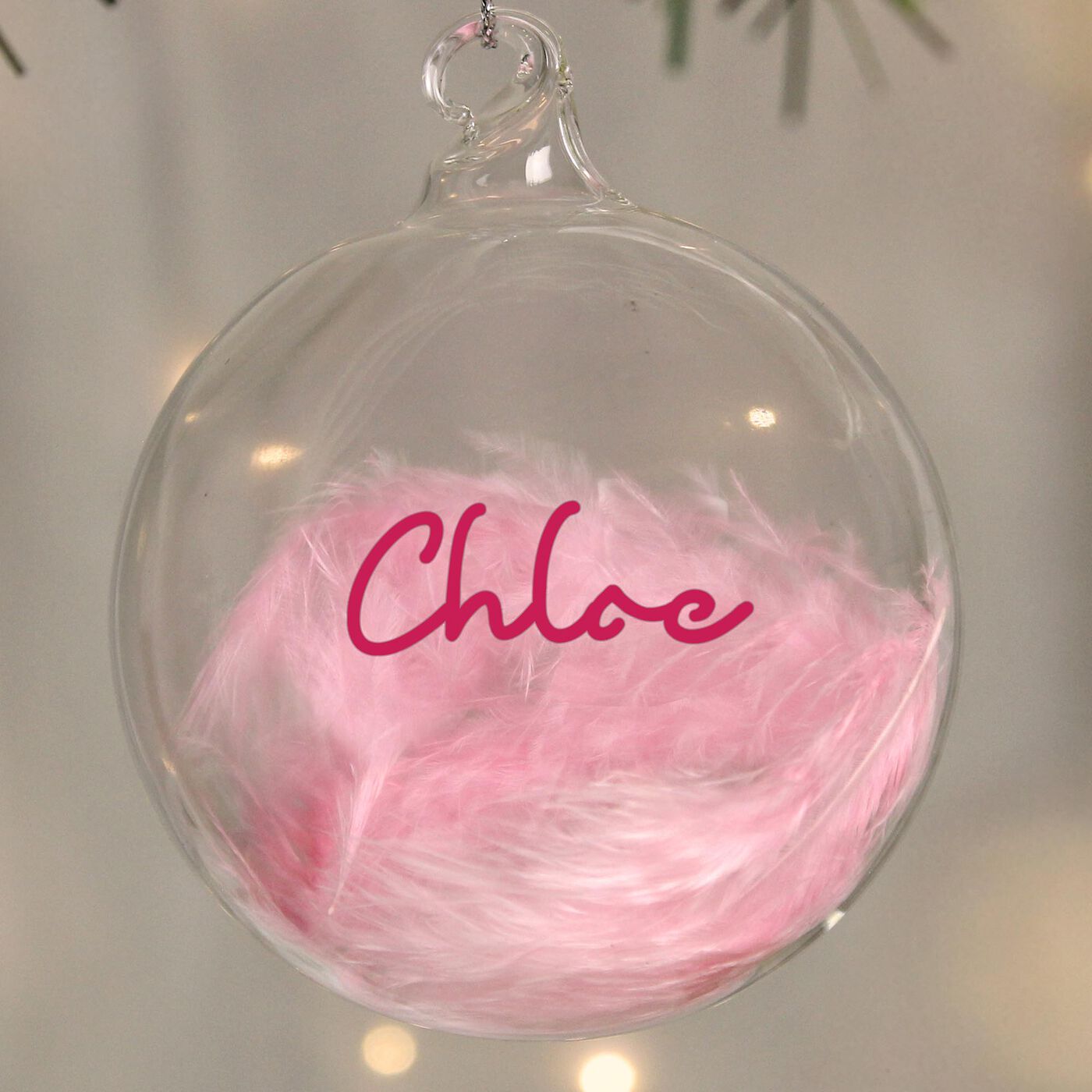 Buy Personalised Pink Feather Bauble for GBP 9.99 | Card Factory UK