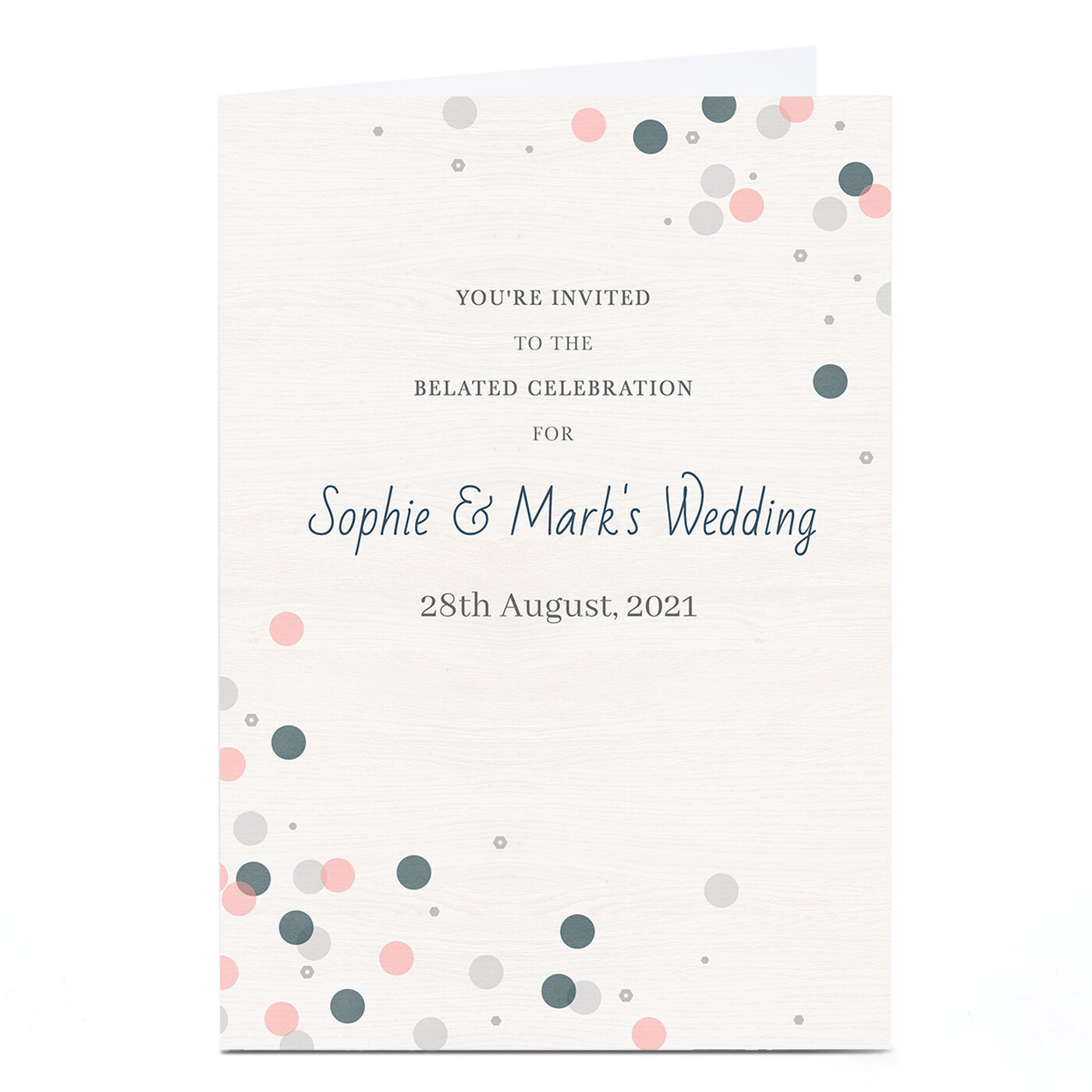 Buy Personalised Wedding Invitation - Belated Celebrations for GBP 2.99 ...