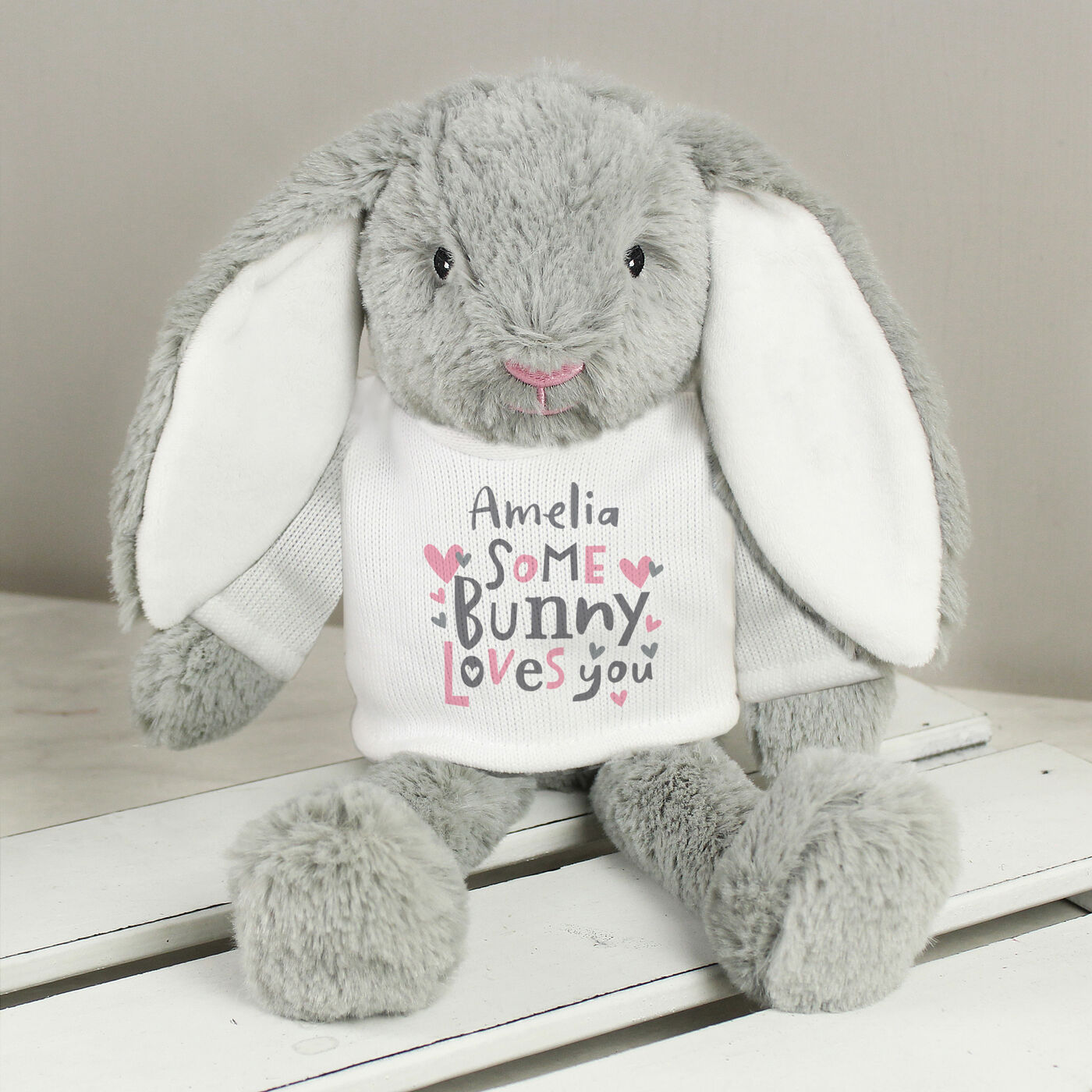 Buy Personalised Some Bunny Loves You Rabbit Soft Toy for GBP 17.49 ...