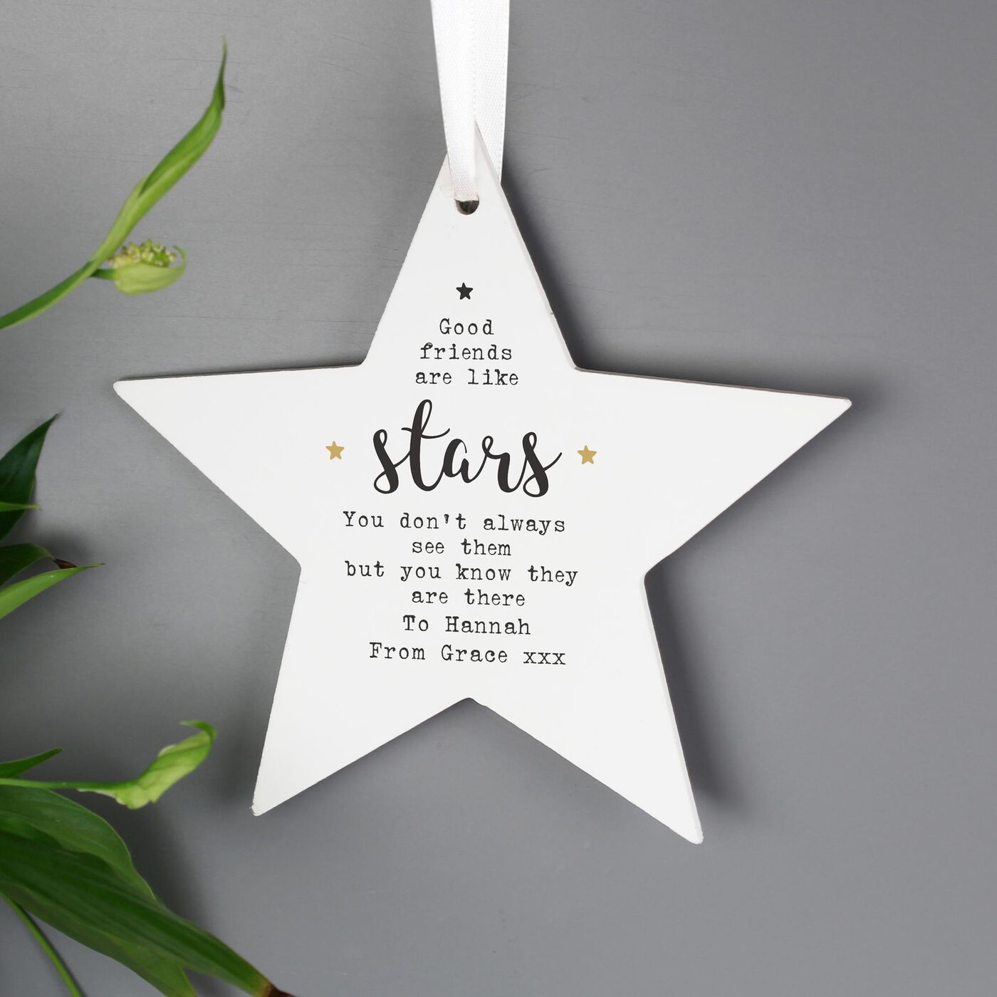 Buy Personalised Good Friends Wooden Star Decoration for GBP 9.99 ...