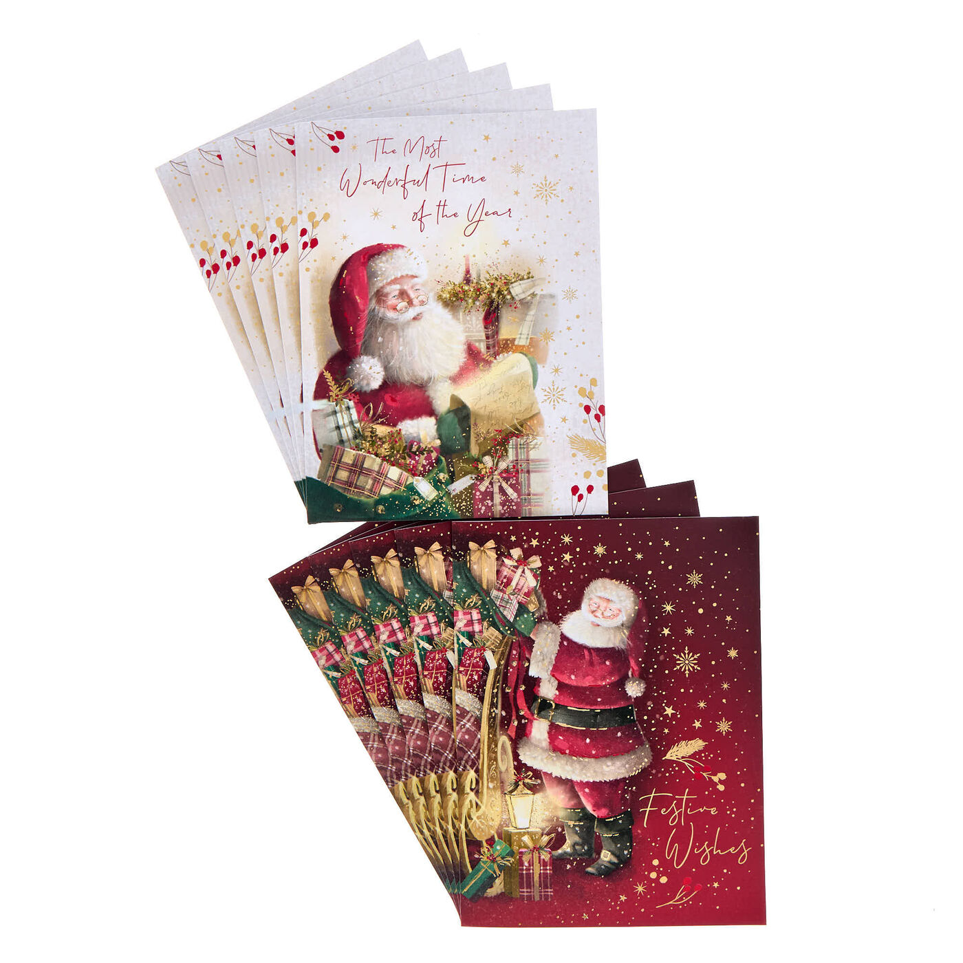 Buy Deluxe Santa Charity Christmas Cards - Pack of 10 (2 Designs) for ...