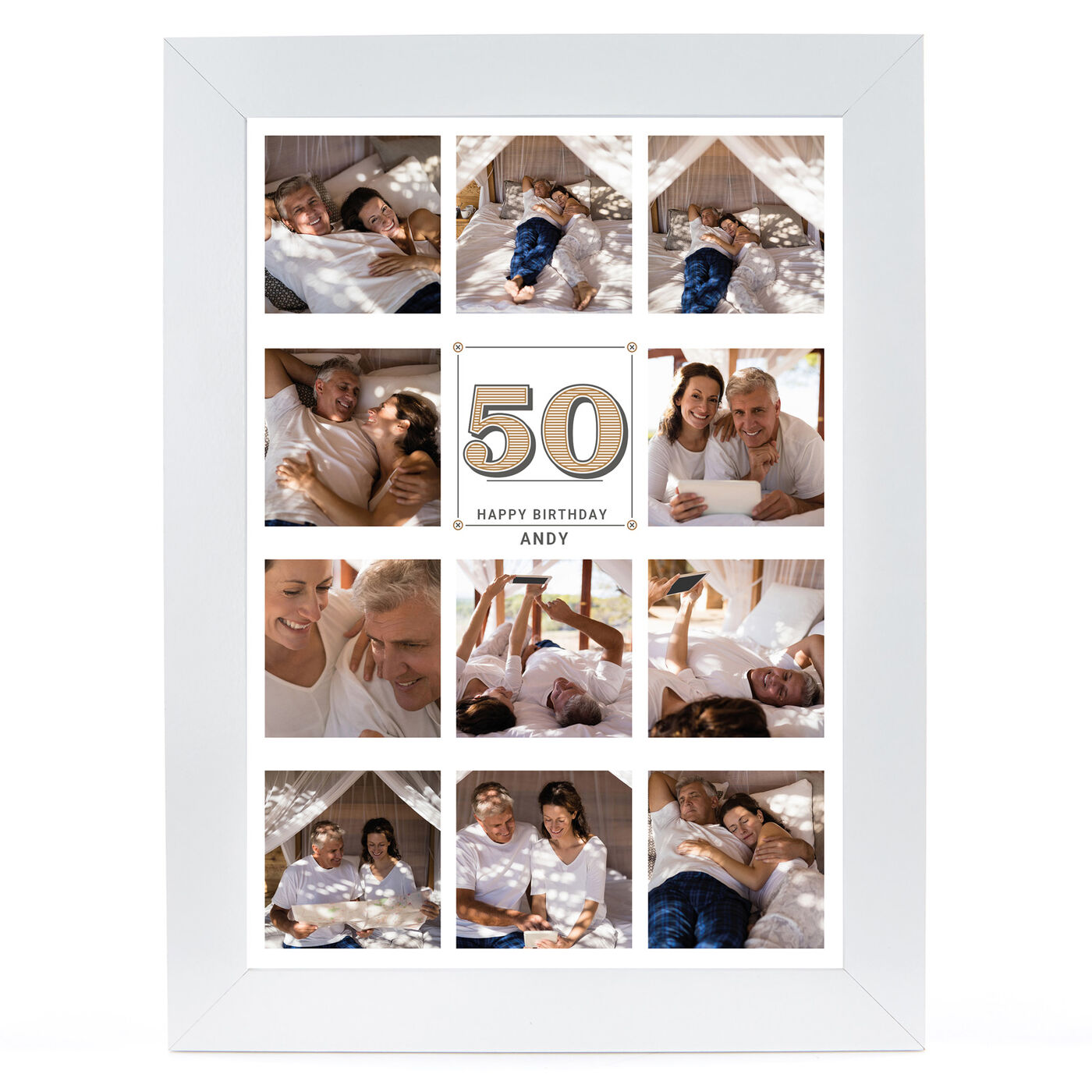 Buy Personalised 50th Birthday Milestone Age Photo Print - Vintage ...