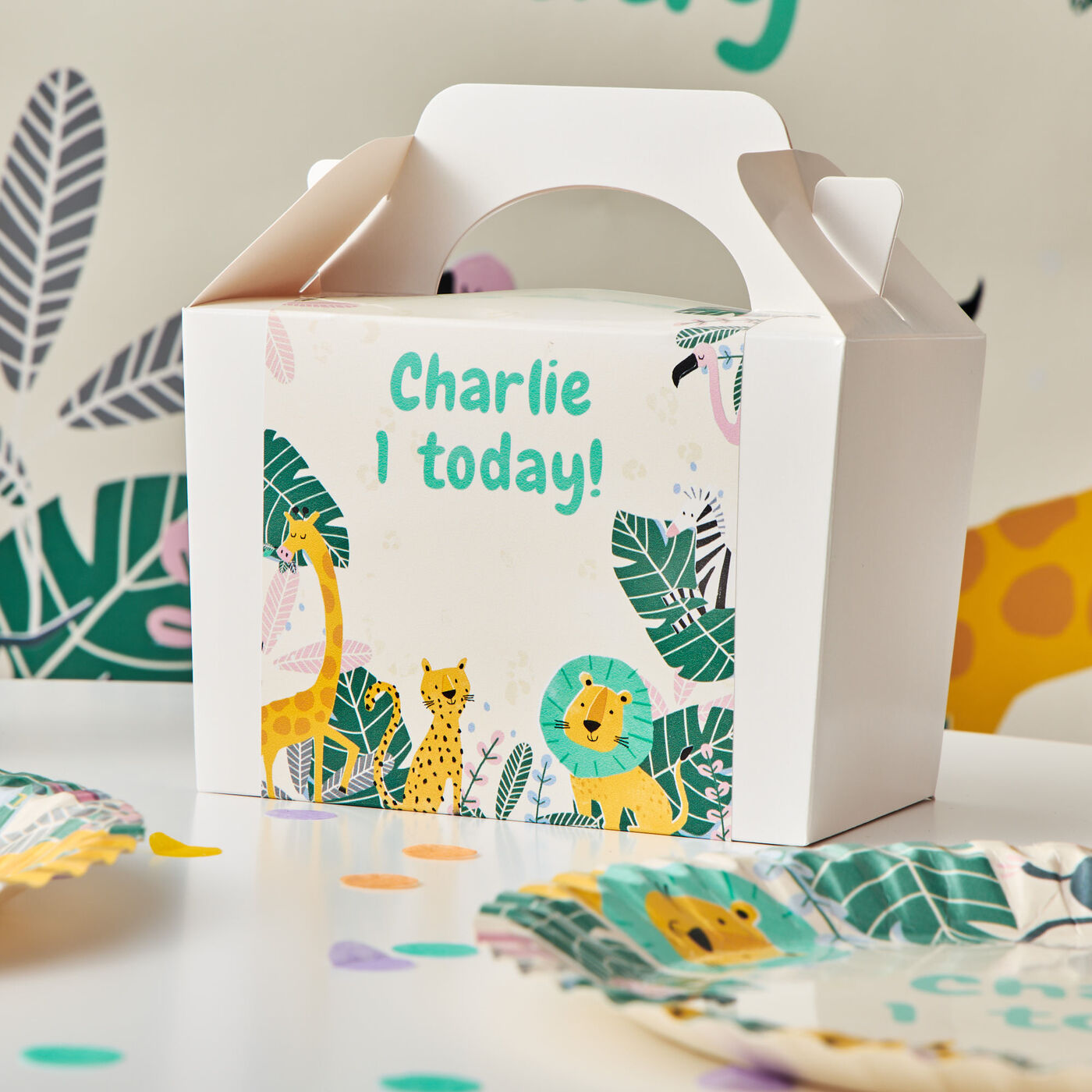 Buy Jungle Animals Personalised Party Box for GBP 2.00 | Card Factory UK