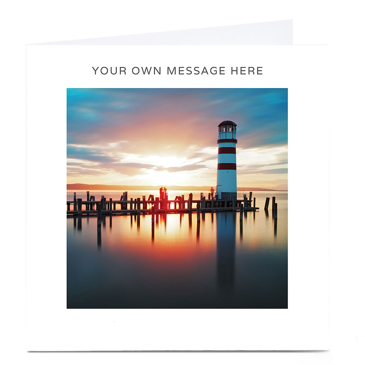Buy Personalised Card - Sunset Lighthouse for GBP 2.99 | Card Factory UK