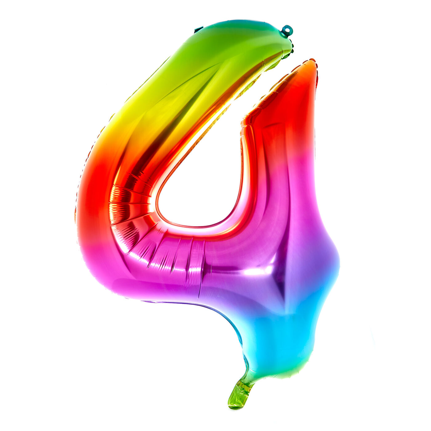 Buy Giant Rainbow Number 4 Foil Helium Balloon - INFLATED for GBP 14.99 ...