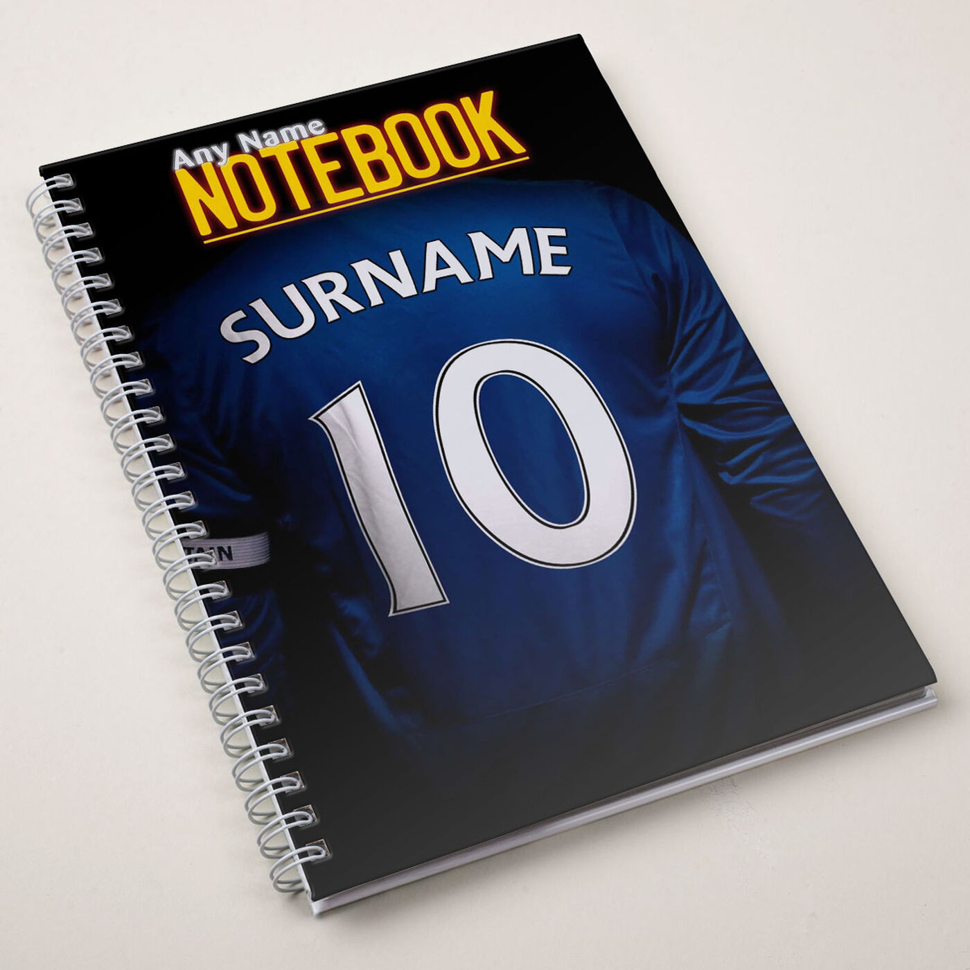 Buy Personalised Blue Football Shirt Notebook for GBP 6.49 | Card ...