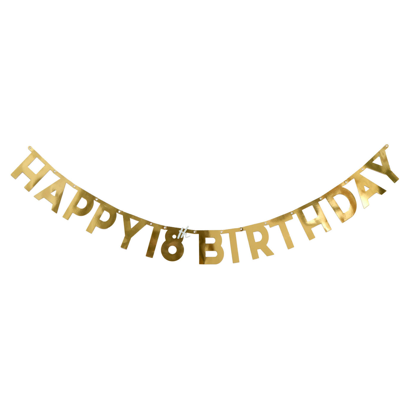 Buy Gold Happy 18th Birthday Letter Banner for GBP 2.49 | Card Factory UK