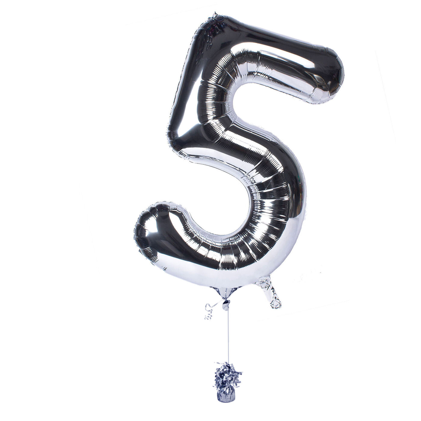 Buy Large Silver Number 5 Inflated Balloon Arrangement for GBP 9.38 ...