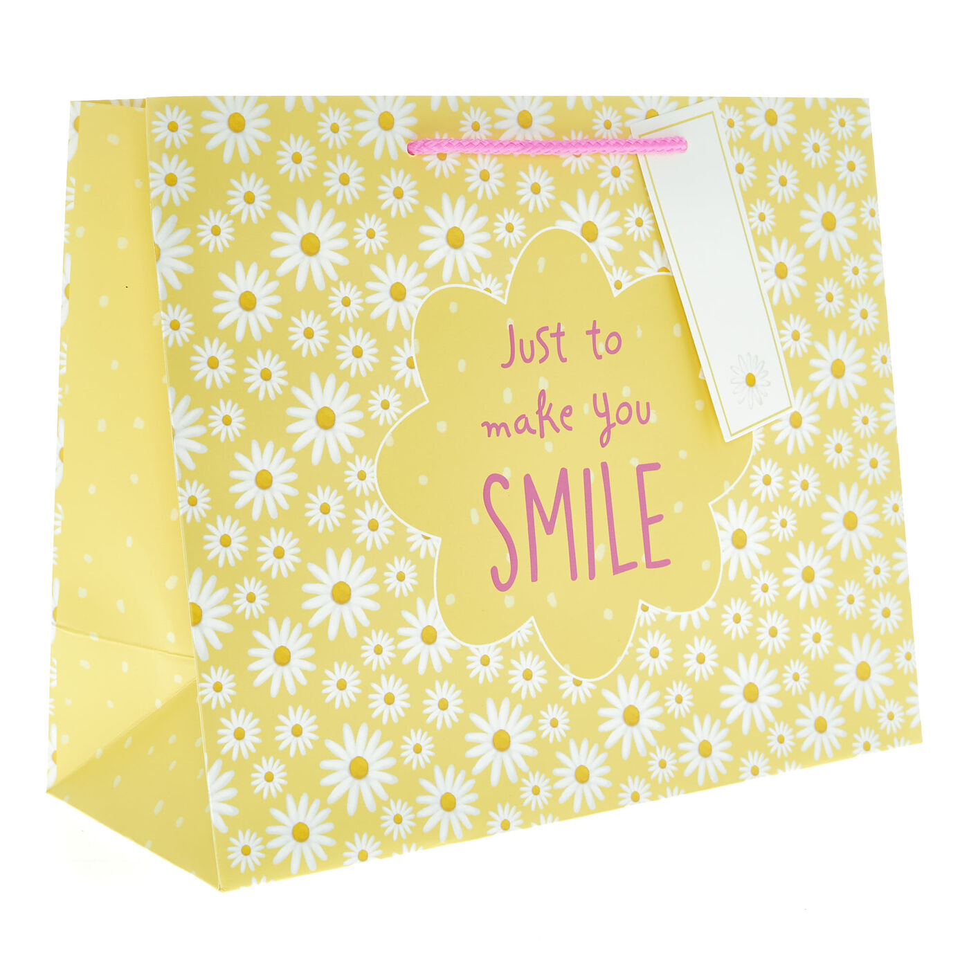 Buy Large Landscape Daisies Just To Make You Smile Gift Bag for GBP 1. ...