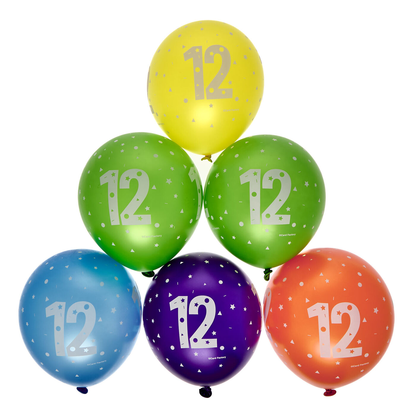 Buy Latex Rainbow 12th Birthday Balloons - Pack of 6 for GBP 1.99 ...
