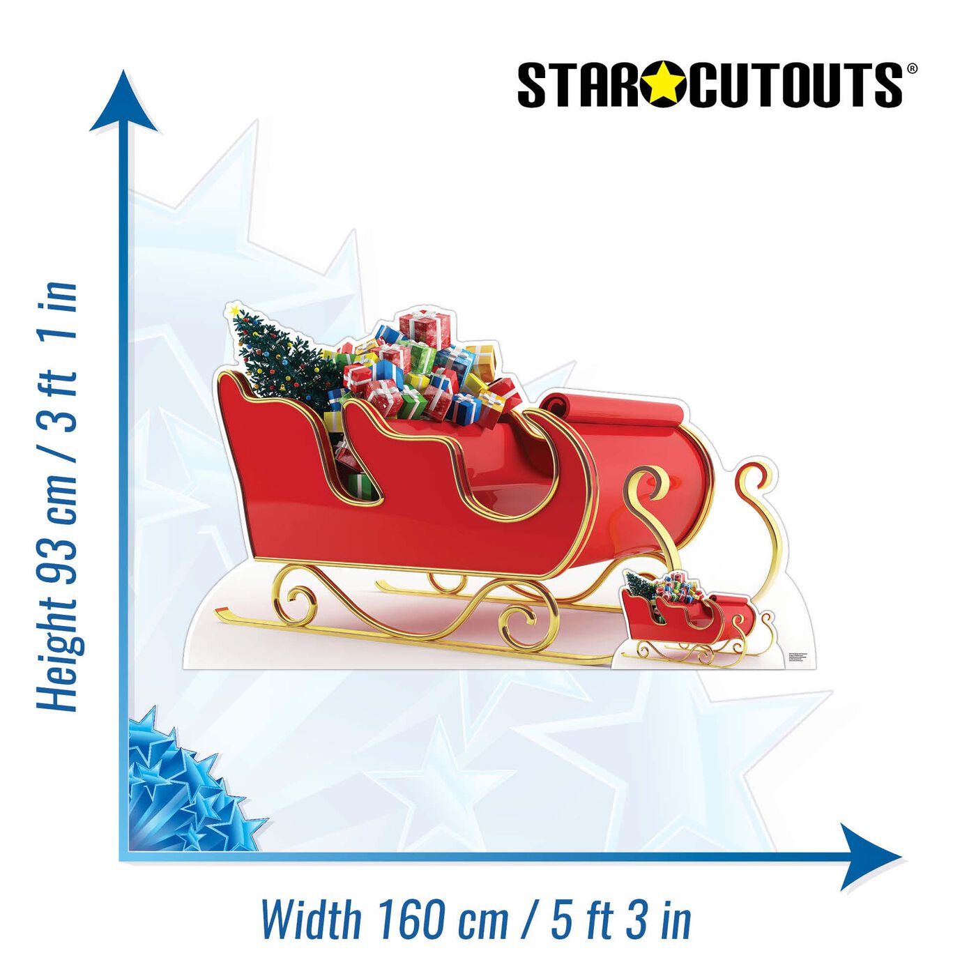 Buy Christmas Santa Sleigh Cardboard Cutout for GBP 38.99 | Card Factory UK