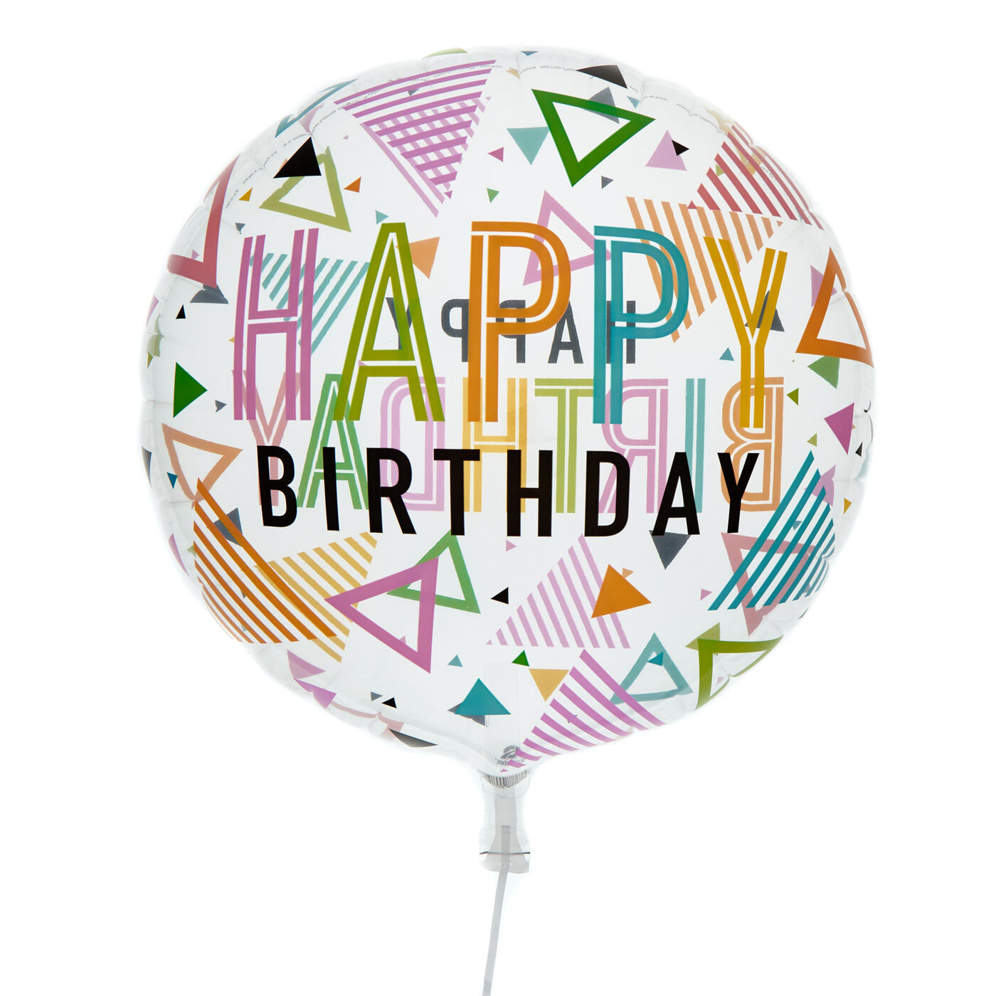 Buy 22-Inch Happy Birthday Triangles Bubble Balloon - DELIVERED ...