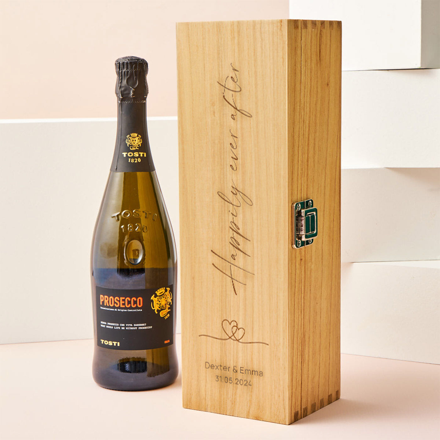 Buy Engraved Wooden Box With Luxury Prosecco - Happily Ever After for ...
