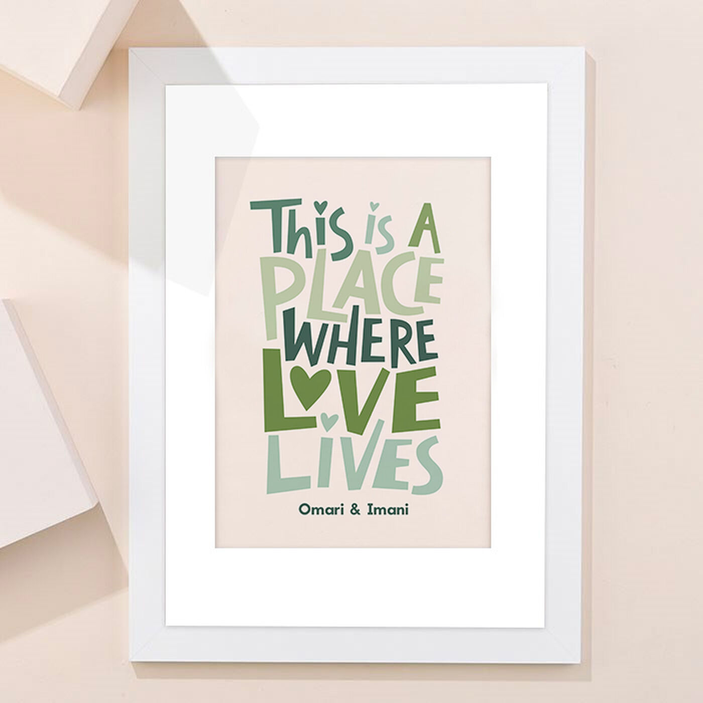 Buy Personalised This Is A Place Where Love Lives Framed Print for GBP ...