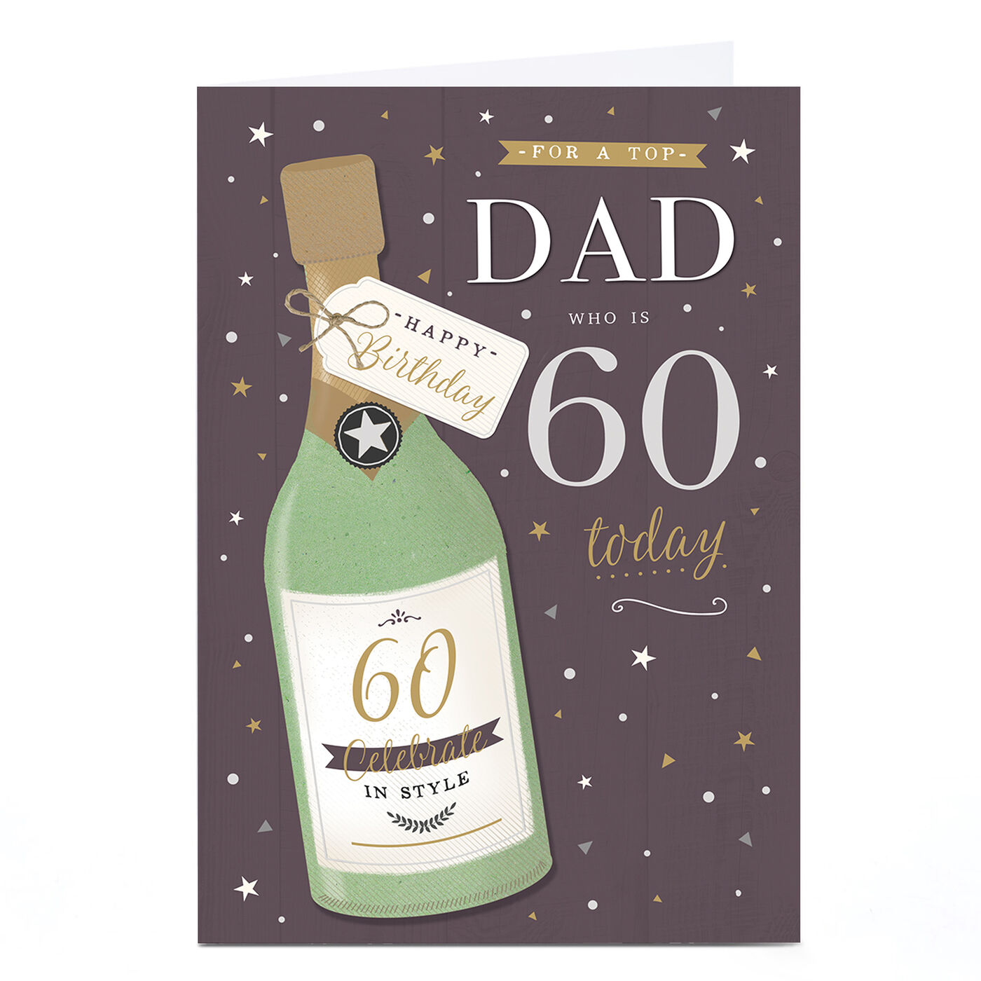Buy Personalised 60th Birthday Card - Celebration Champagne, Dad for ...
