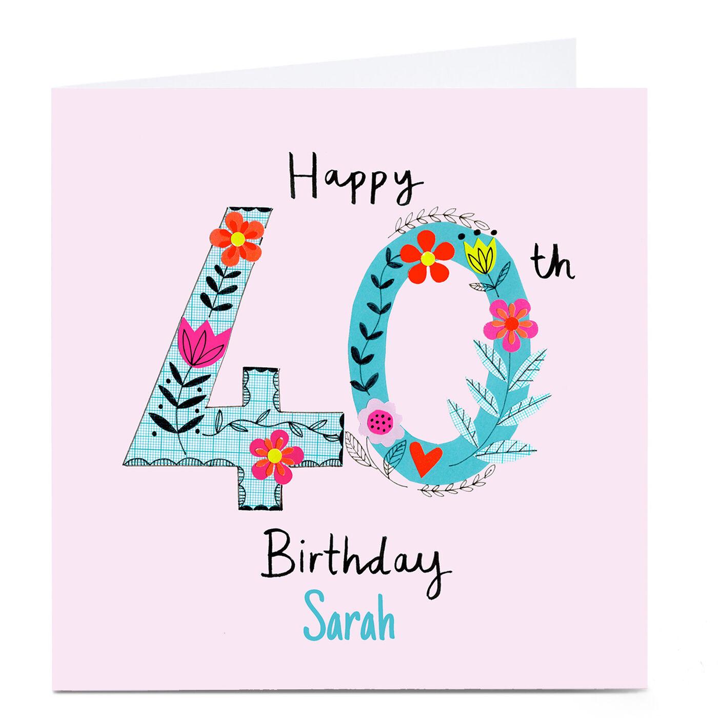 Buy Personalised Lindsay Loves To Draw 40th Birthday Card for GBP 2.99 ...