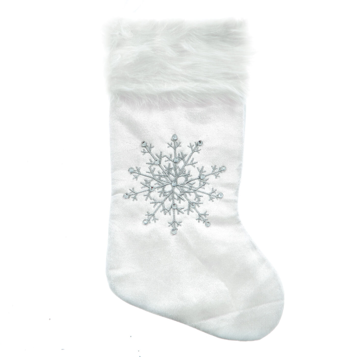 Buy Silver & White Snowflake Christmas Stocking for GBP 2.99 | Card ...