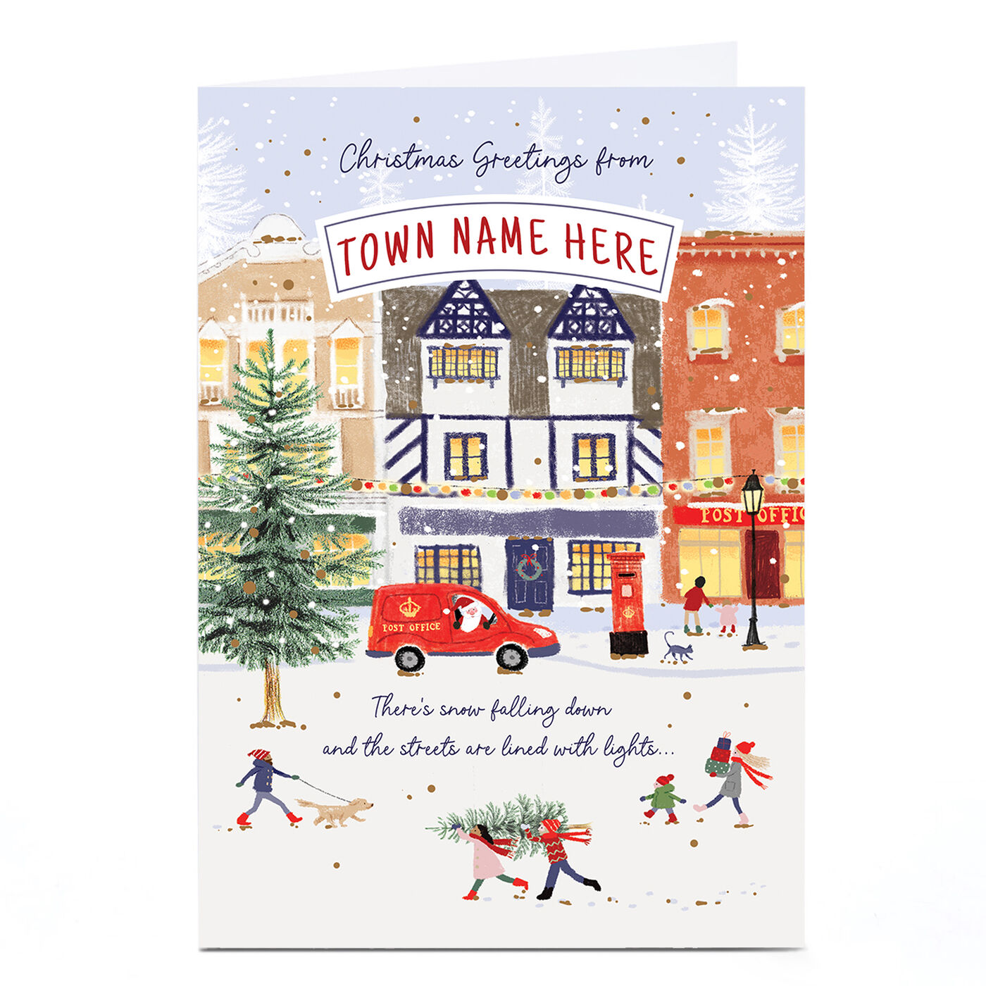 Buy Personalised Old Town Christmas Card - Christmas Greetings From the ...