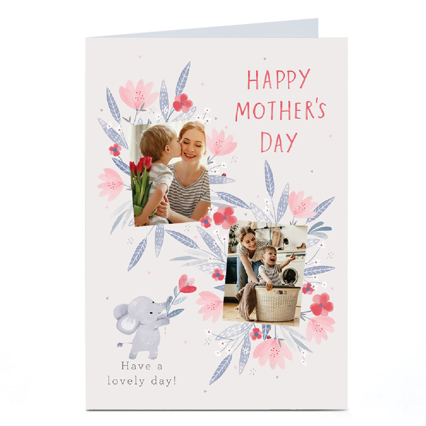 Buy Photo Mother's Day Card - Baby Elephant Flowers for GBP 2.99 | Card ...