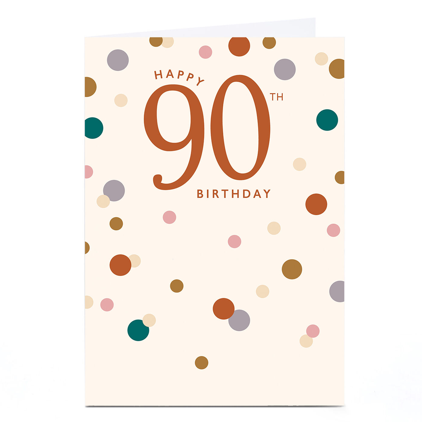 Buy Personalised 90th Birthday Card - Happy 90th Dots for GBP 1.99 ...