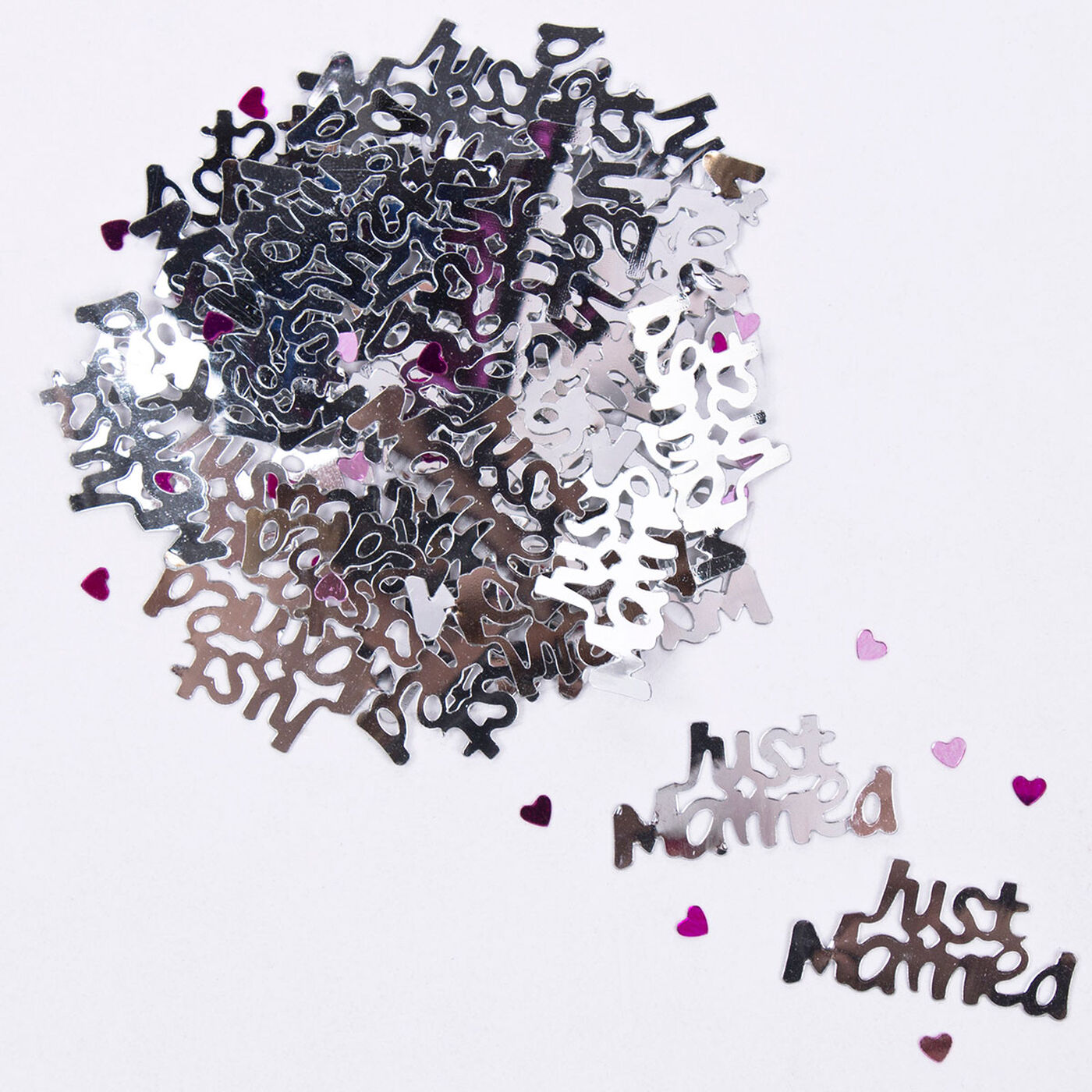 Buy Silver Just Married Foil Table Confetti for GBP 0.99 | Card Factory UK