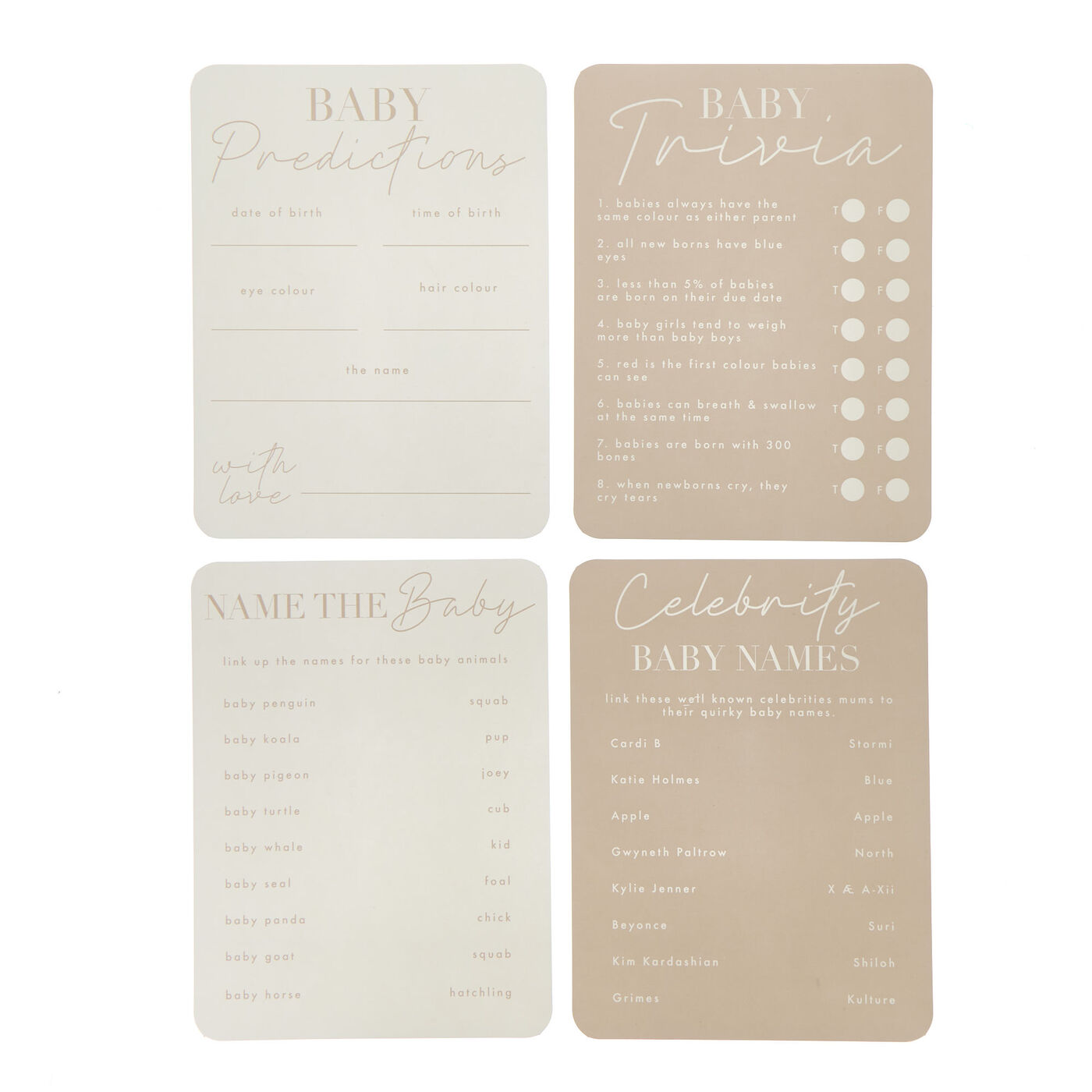 Buy Sage Unisex Baby Shower Party Tableware & Decorations Bundle - 8 ...