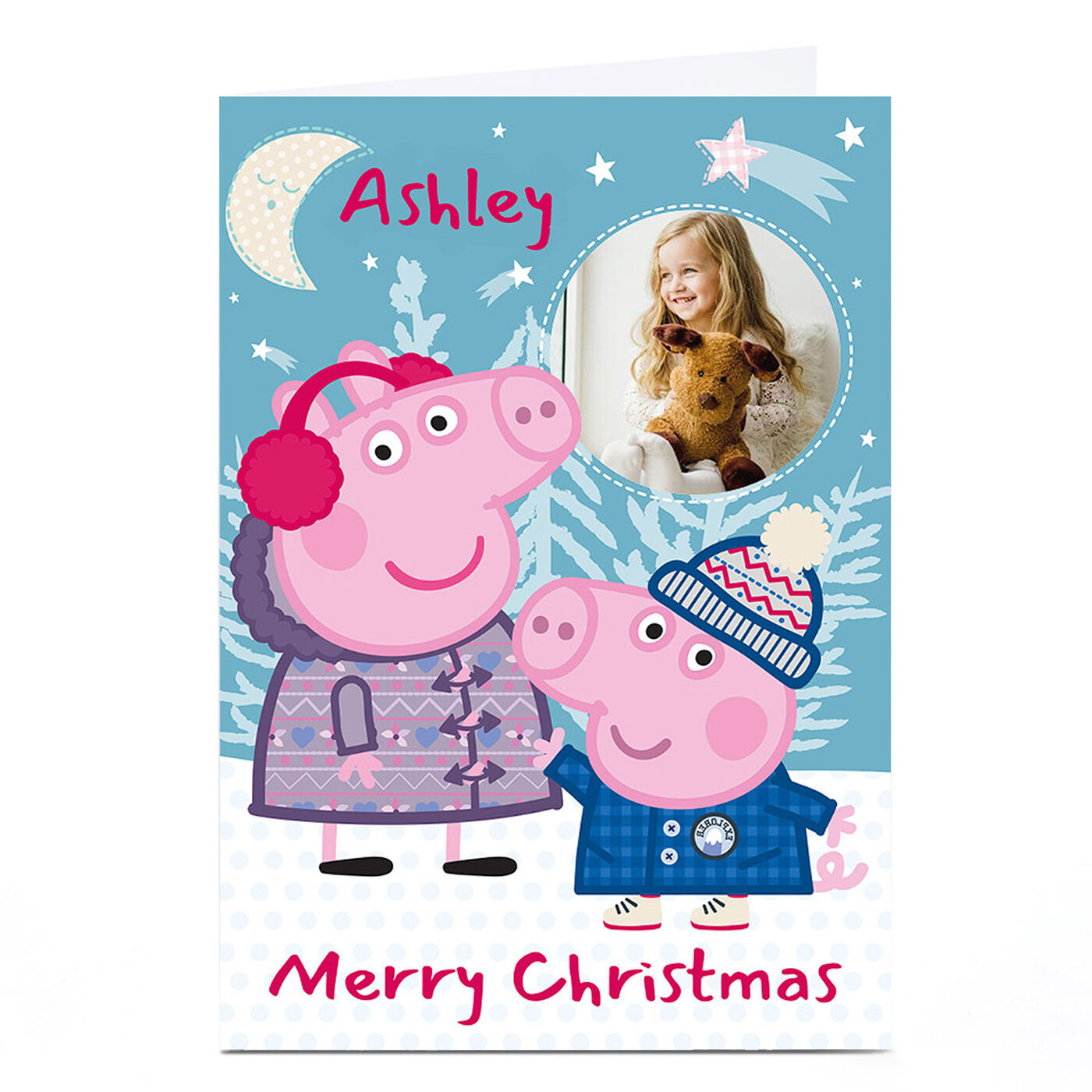 Buy Photo Peppa Pig Christmas Card - Name & Photo for GBP 2.99 | Card ...