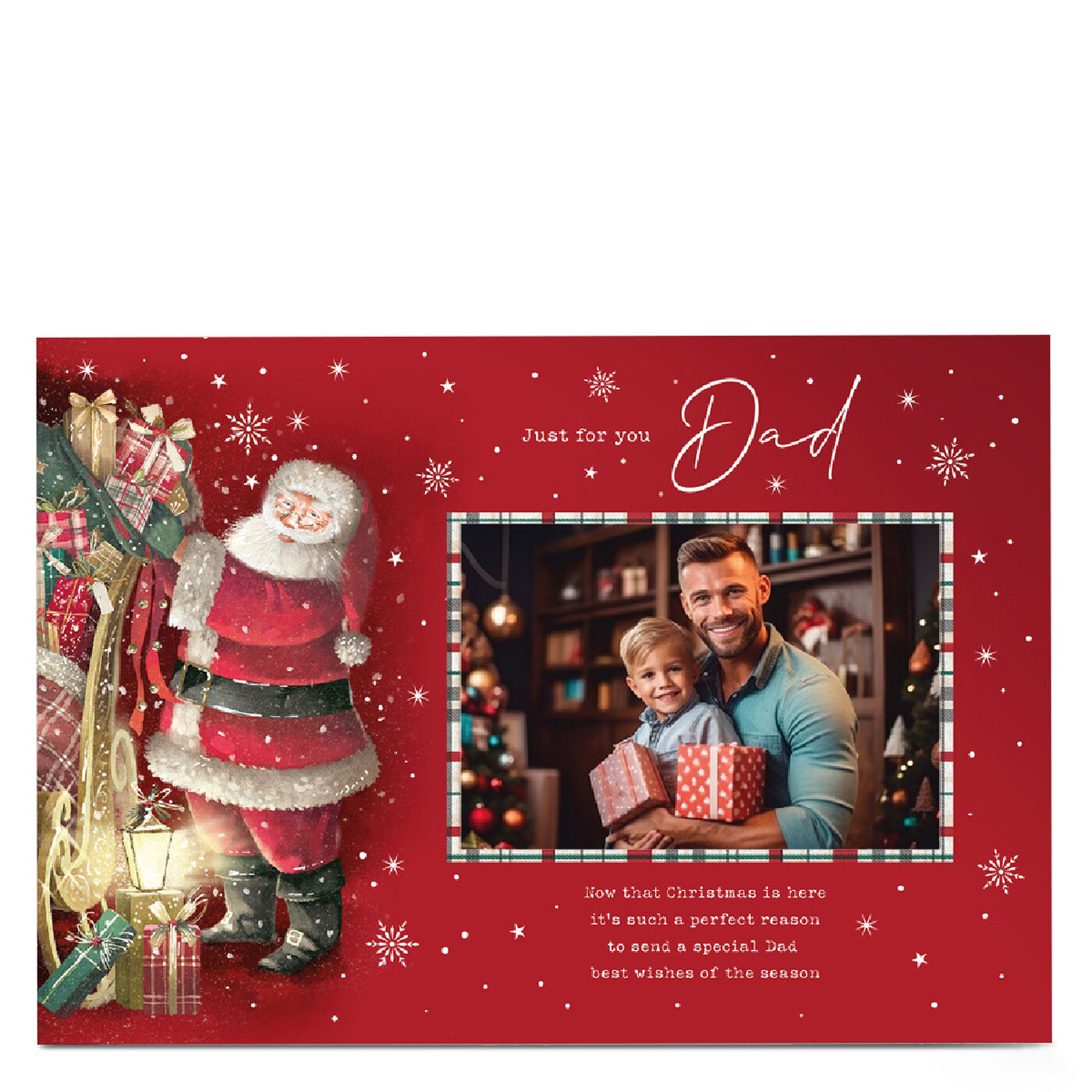 Buy Photo Christmas Card - Traditional Santa Claus, Just for You Dad ...