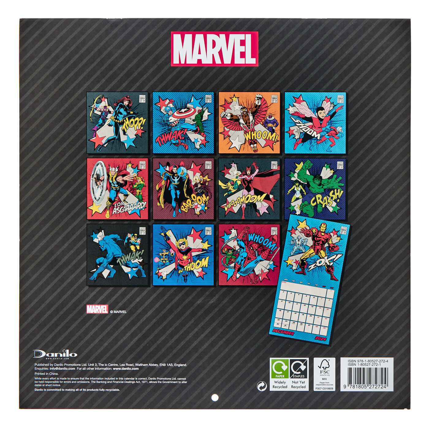 Buy Marvel Official 2024 Square Calendar for GBP 4.99 | Card Factory UK