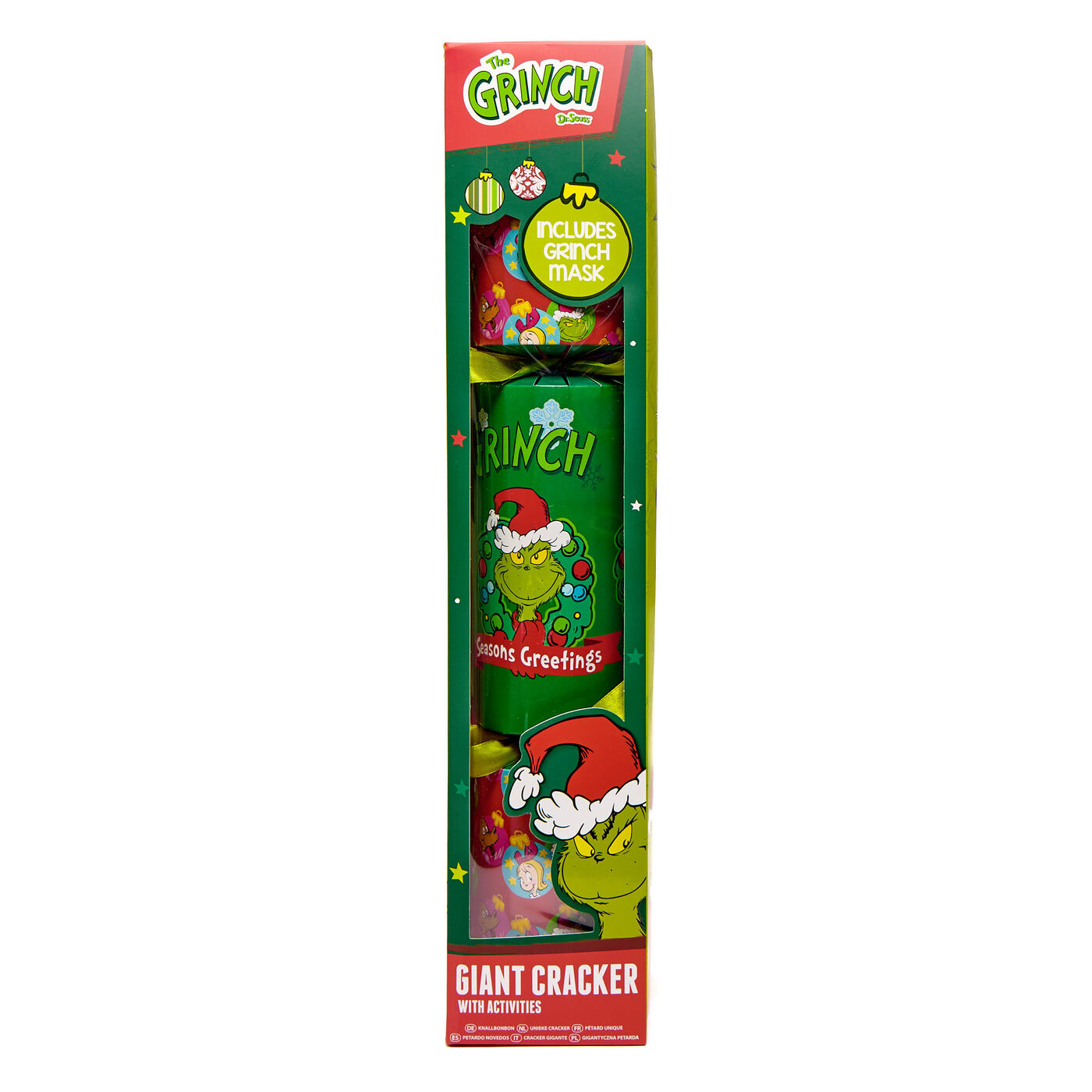 Buy Grinch Giant Cracker With Activities for GBP 6.99 | Card Factory UK